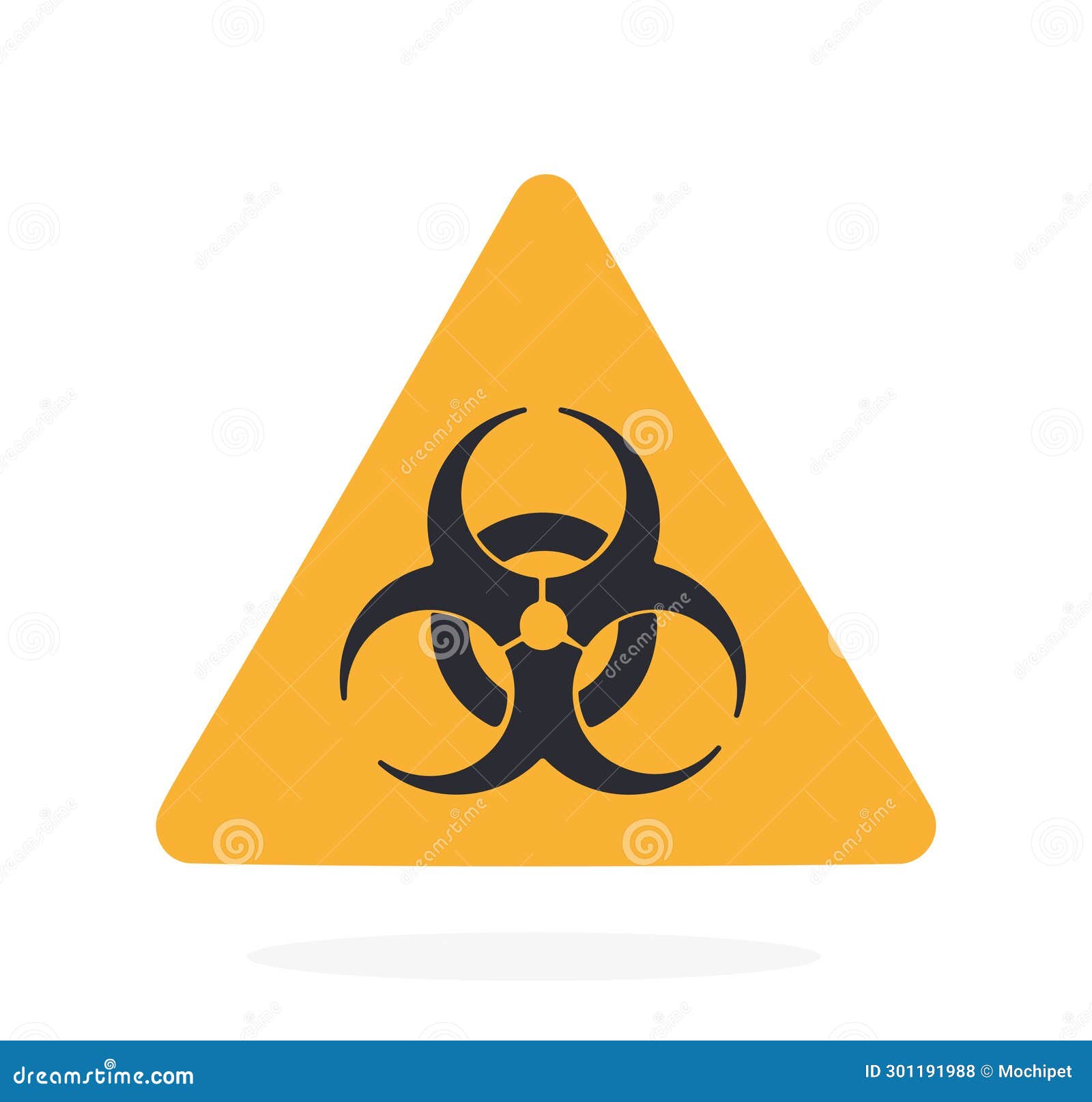 Biological Hazard Symbol. Vector Illustration. Caution Danger ...