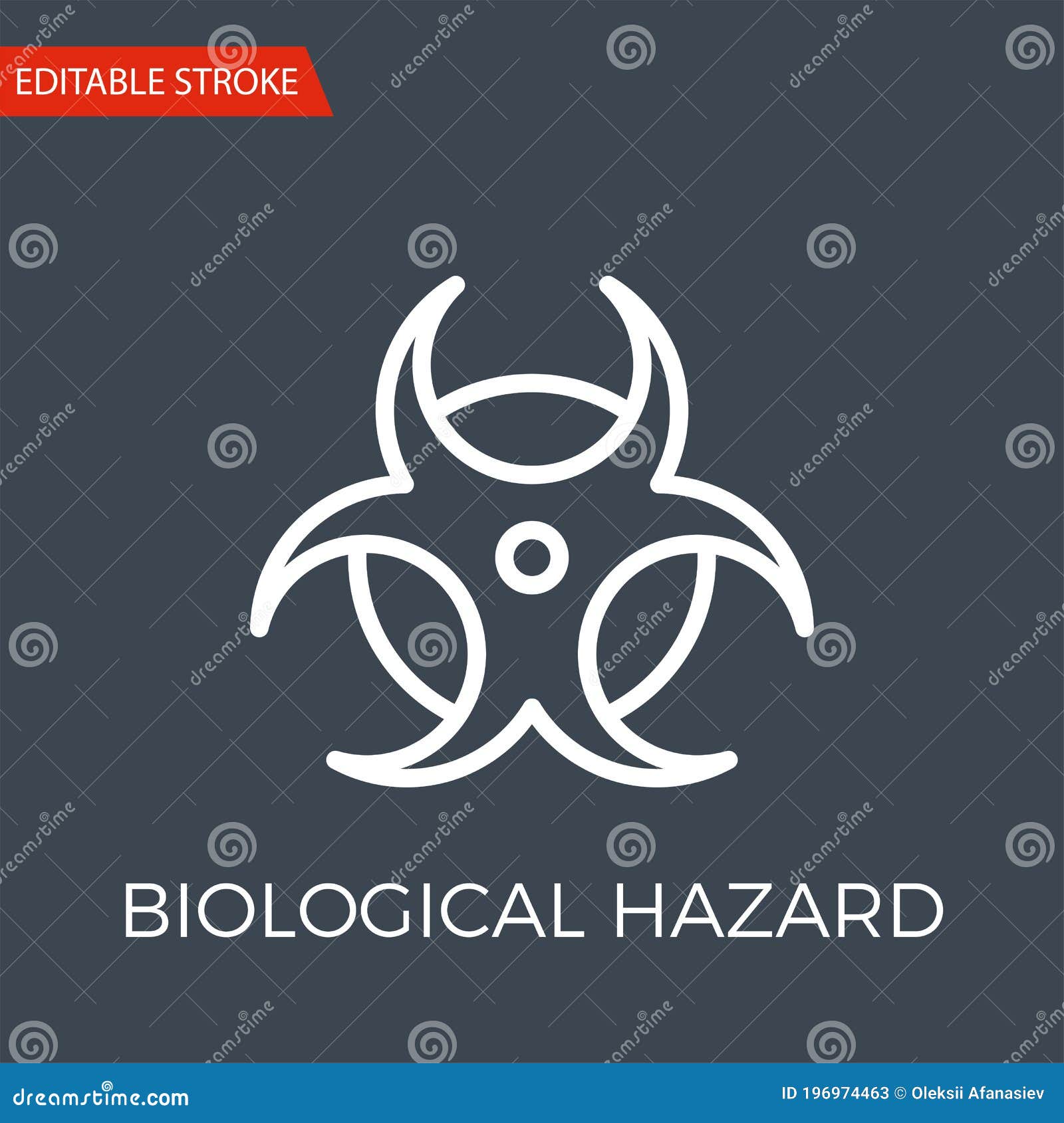 Biological Hazard Vector Icon Stock Vector - Illustration of medicine ...