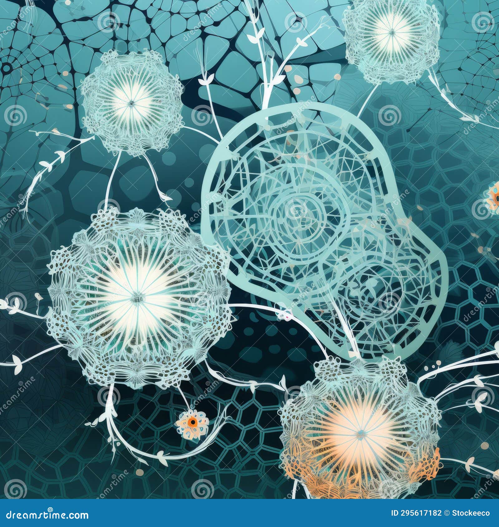 Biological Microcosm: a Scientific Illustration with Iot Background ...