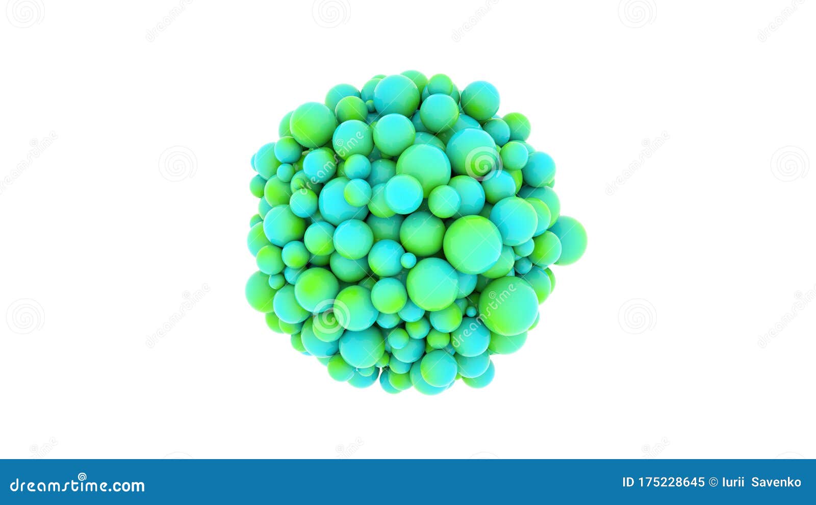 Biological Model. Virus or Bacterium Sphere. Infection Concept Stock ...