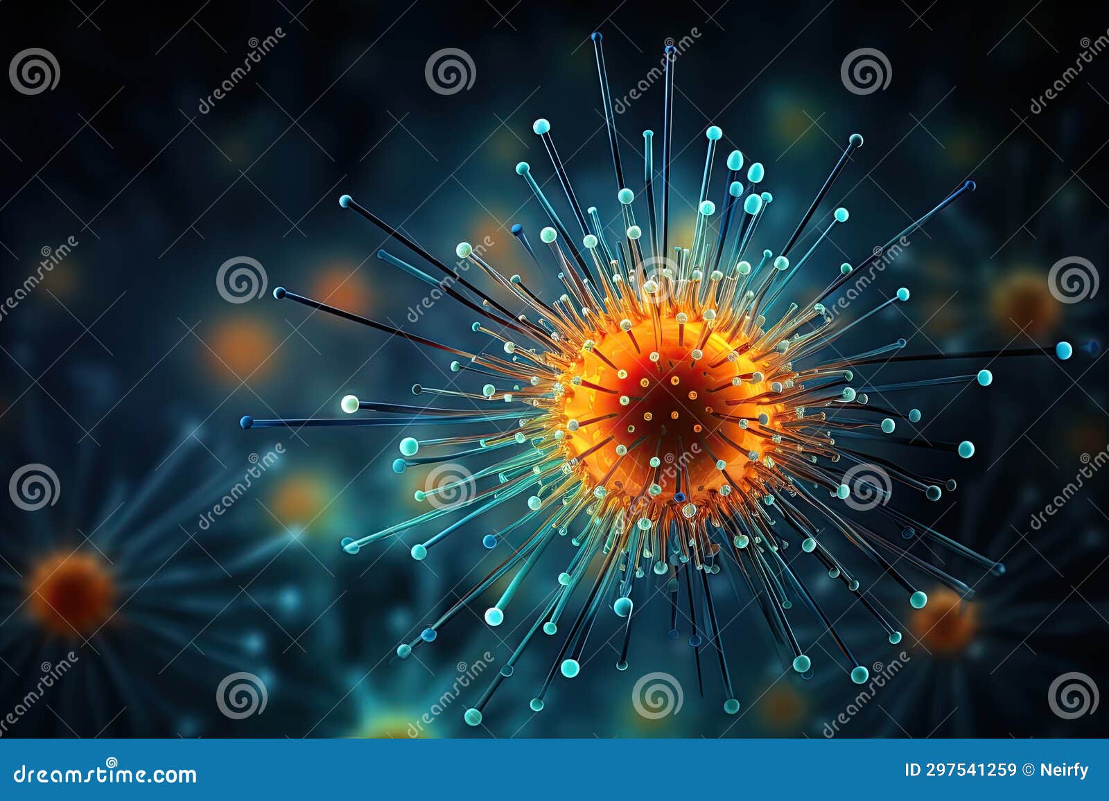 Biological Mutation, Microscopic Virus, Dotted Vector Particles Shape ...