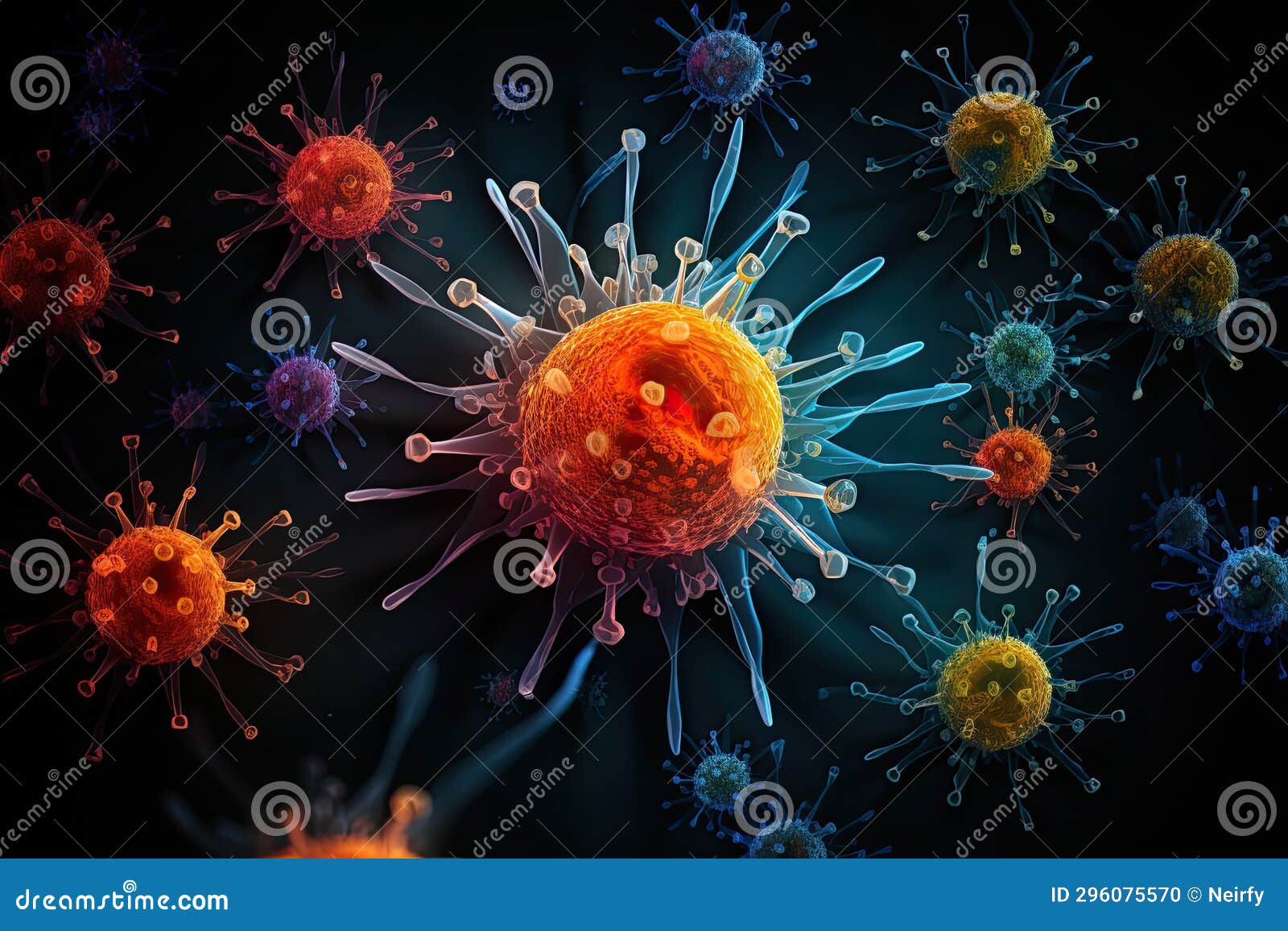 Biological Mutation, Microscopic Virus, Dotted Vector Particles Shape ...