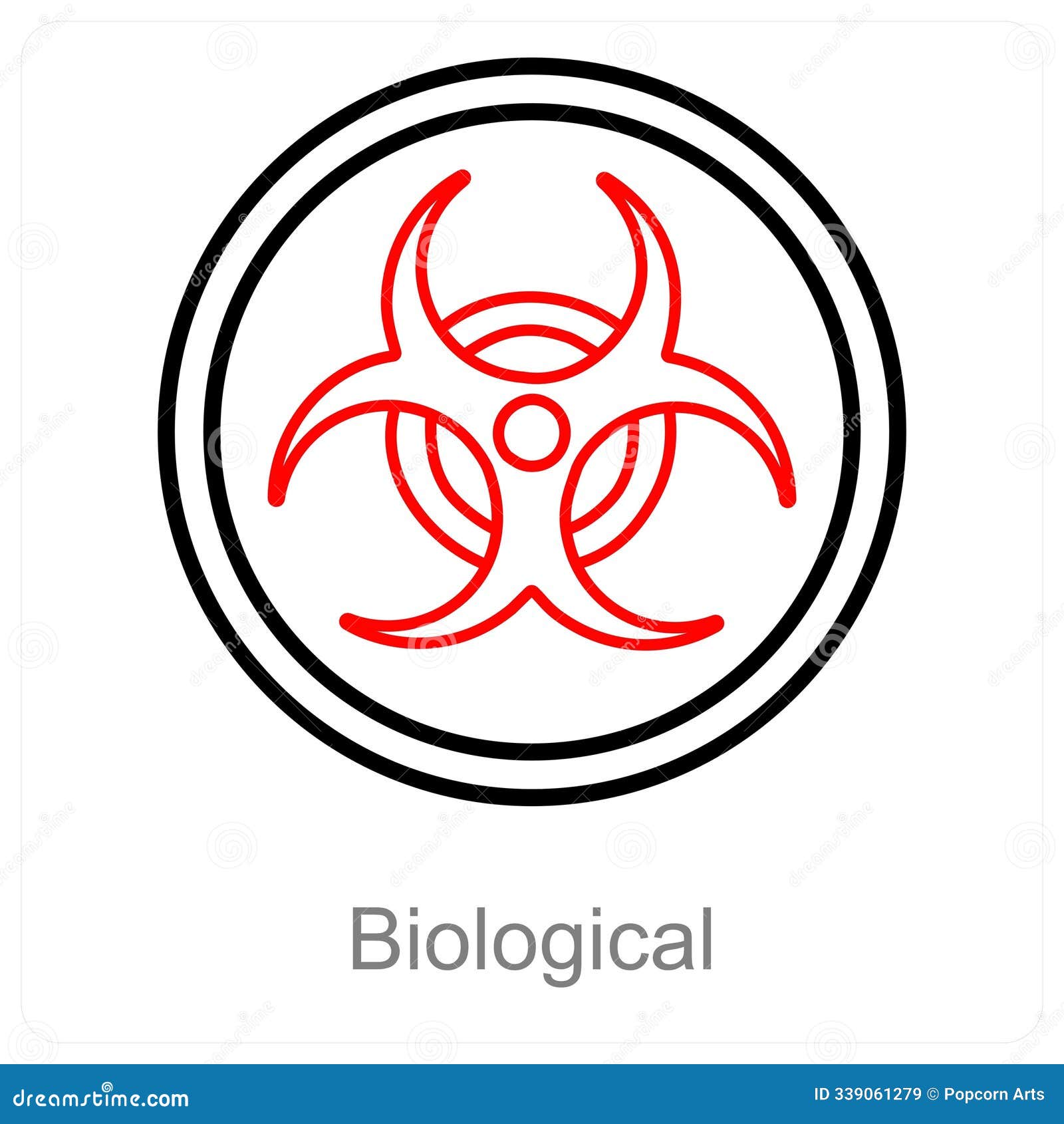 Biological stock vector. Illustration of hazard, concept - 339061279