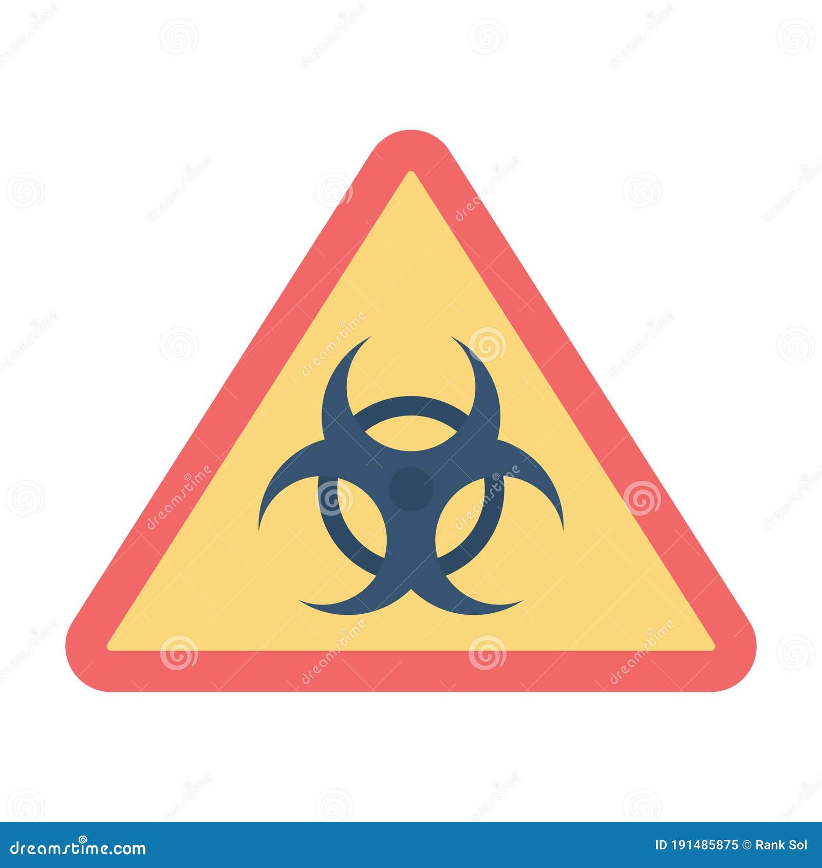 Biological Risk Flat Vector Icon Which Can Easily Modify or Edit Stock ...