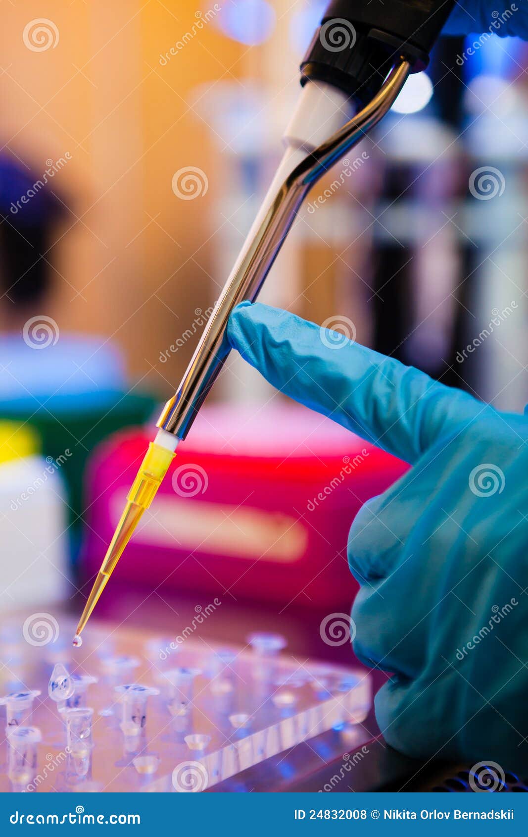 Biological Sample Preparation Stock Photo - Image of vial, droplet ...