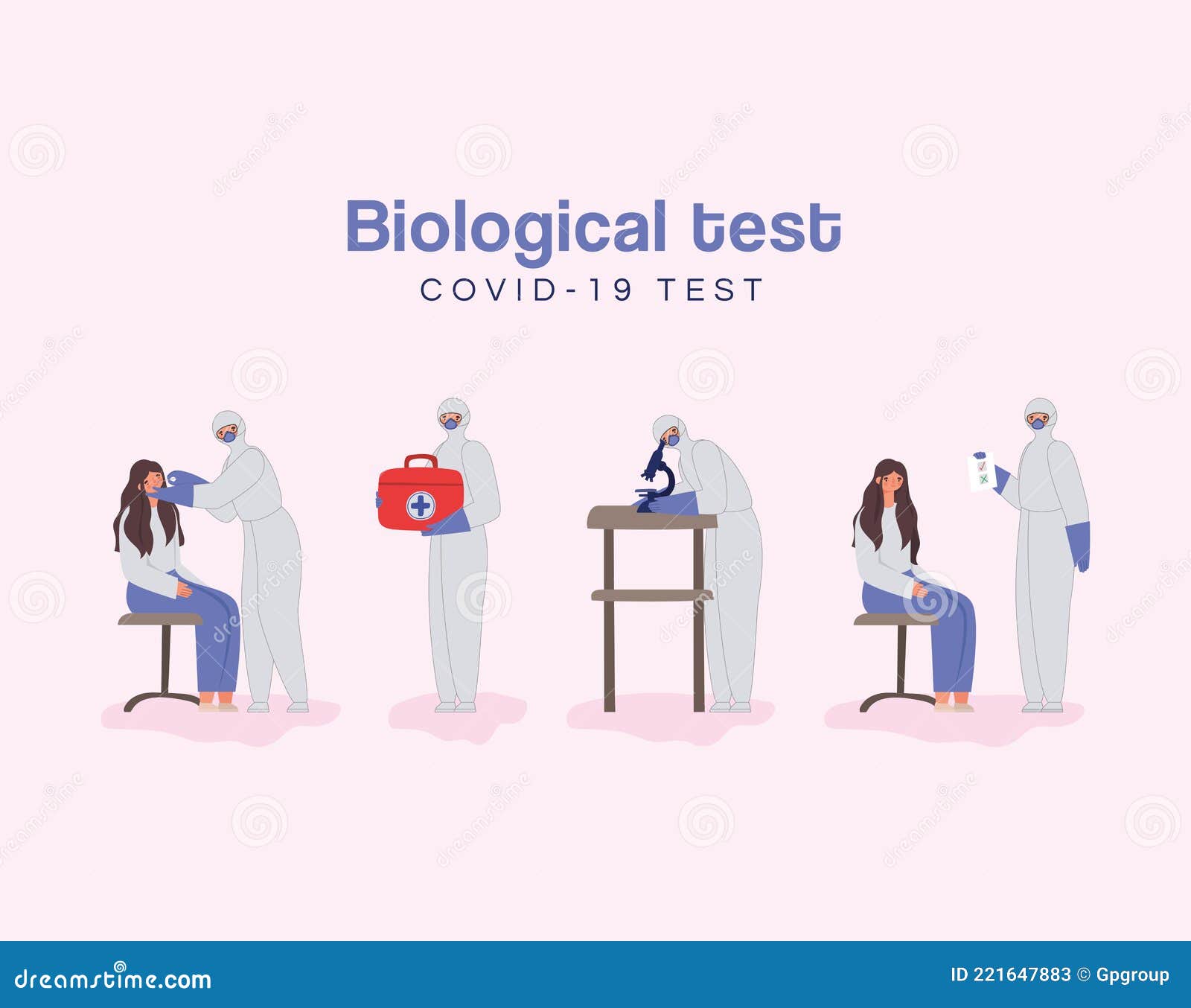 Biological test poster stock vector. Illustration of covid - 221647883