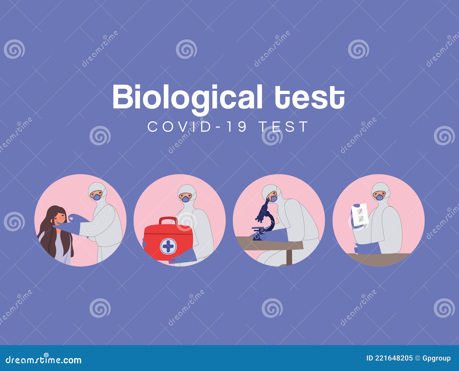 Biological test poster stock vector. Illustration of visor - 221648205