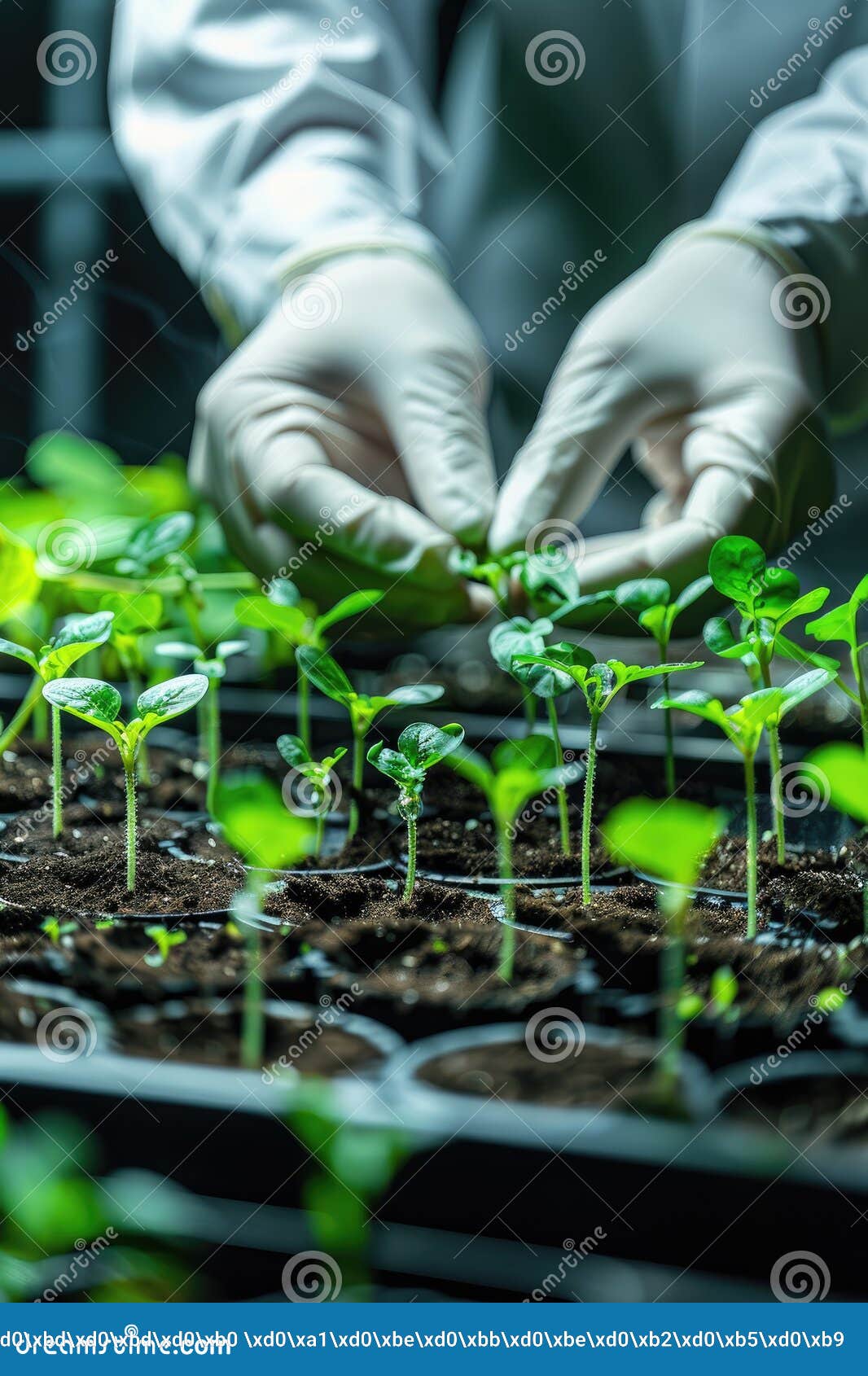 A Biologist Conducts Experiments on Plants Stock Photo - Image of ...