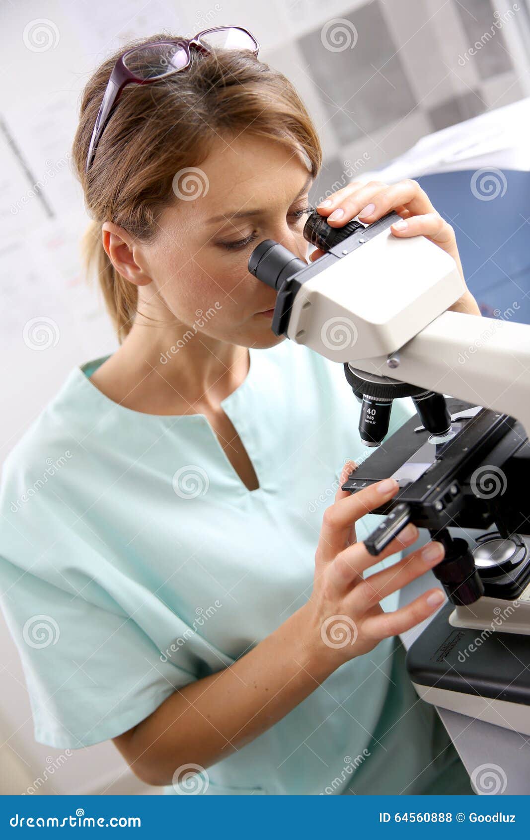 Biologist in Laboratory Checking on Samples Stock Photo - Image of ...