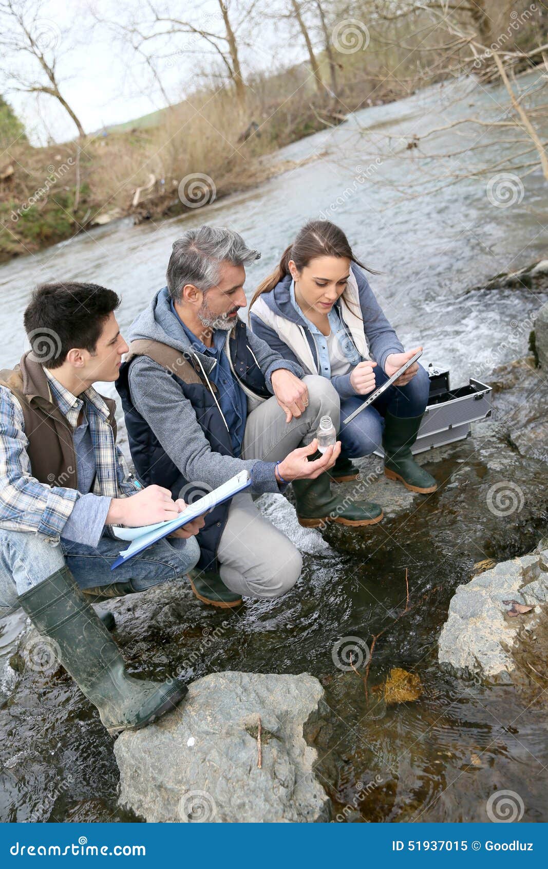 Biologists Researching Outdoors Stock Image - Image of professional ...