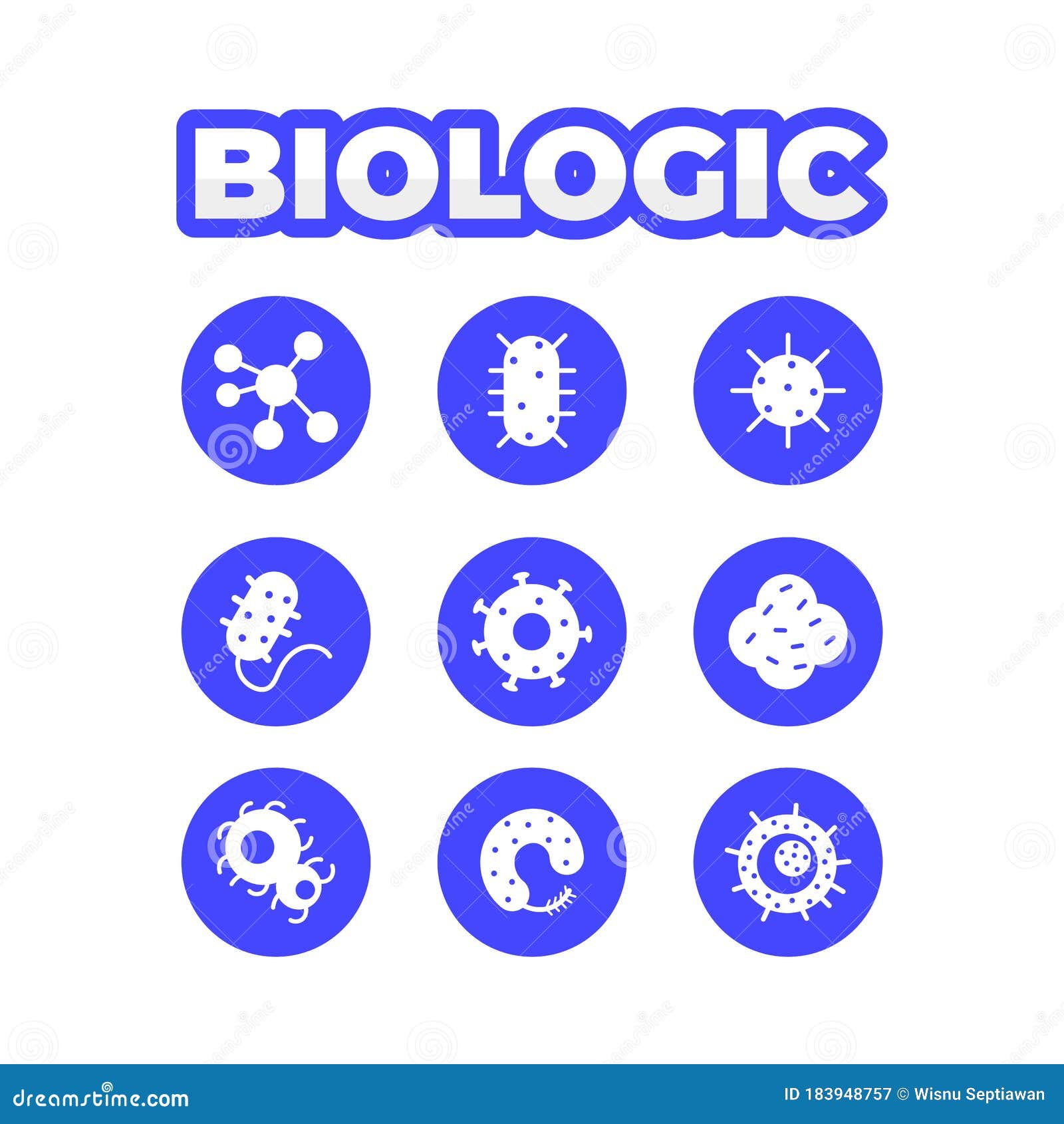 Bacteria, Superbug, Virus, Microorganisms Icons Set Cartoon Vector ...