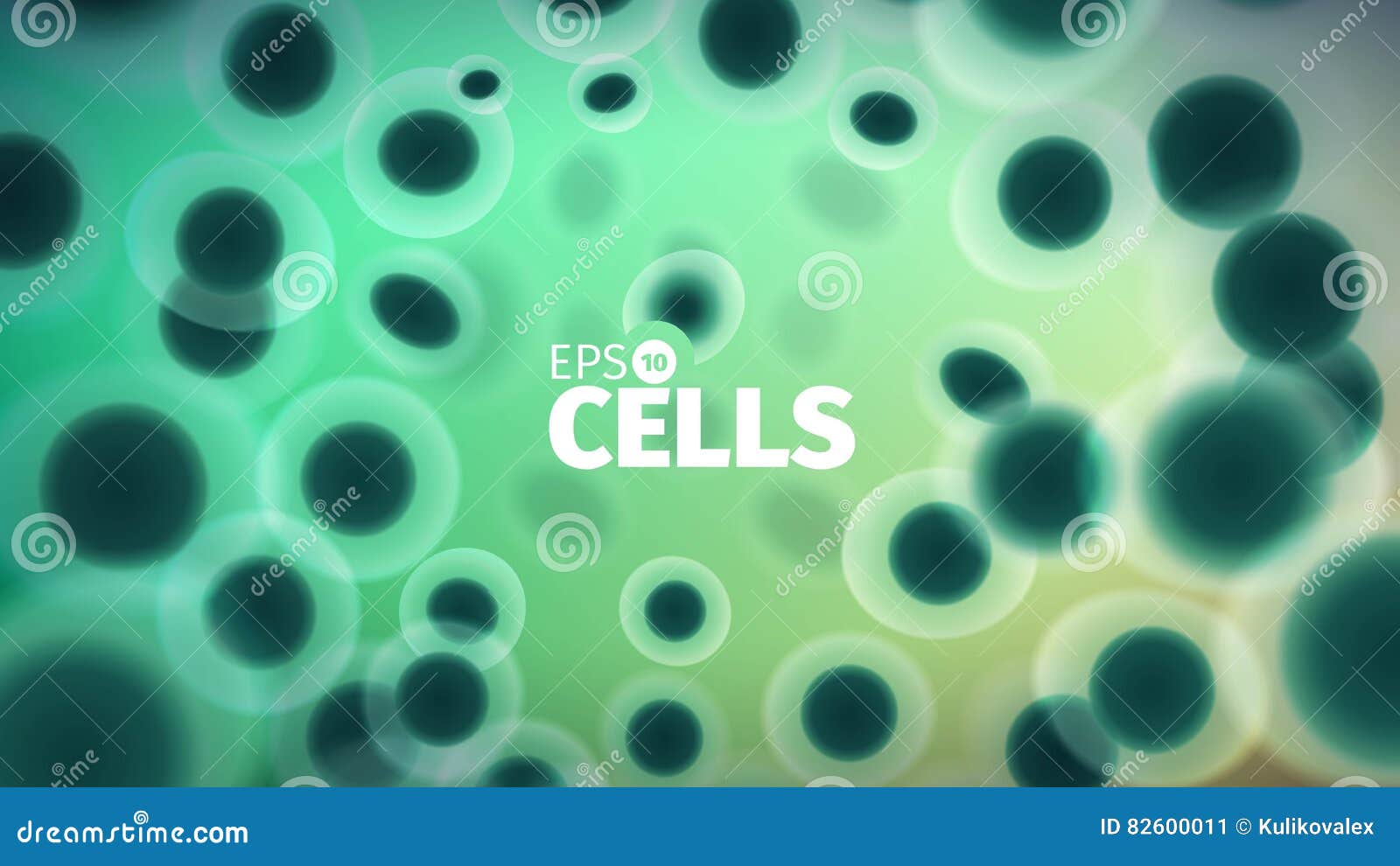 Biology Background. Abstract Vector Cells Illustration. Microscope View ...