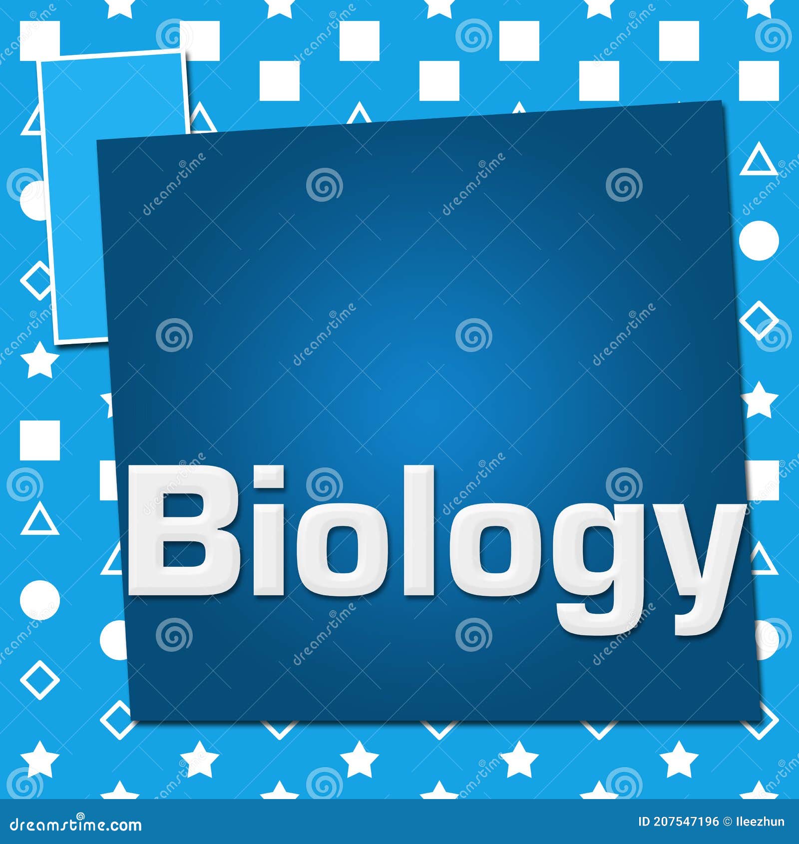 Biology Blue Basic Symbol Squares Stock Illustration - Illustration of ...