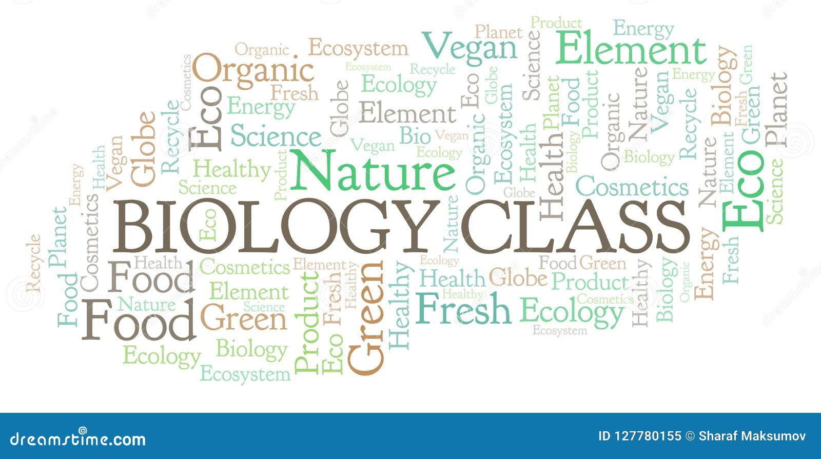 Biology Class word cloud. stock illustration. Illustration of colors ...