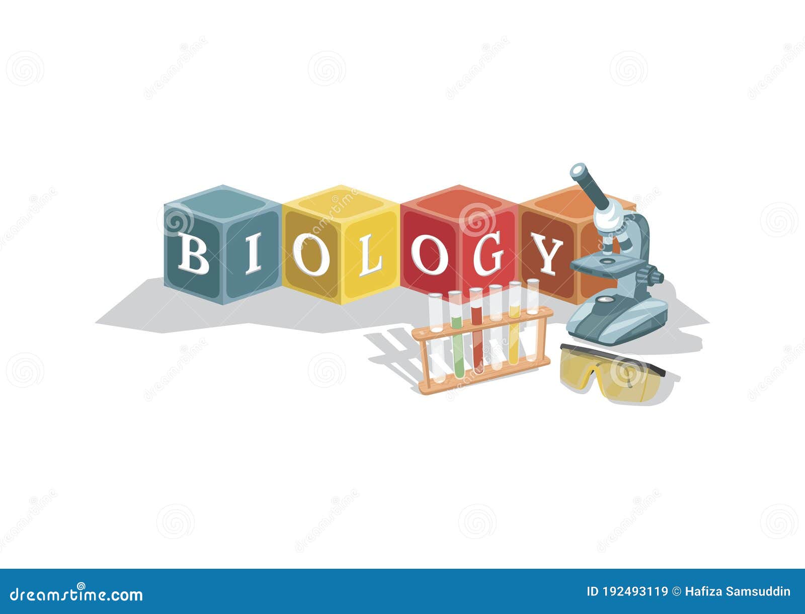 Biology Concept Design. Vector Illustration Decorative Design Stock ...