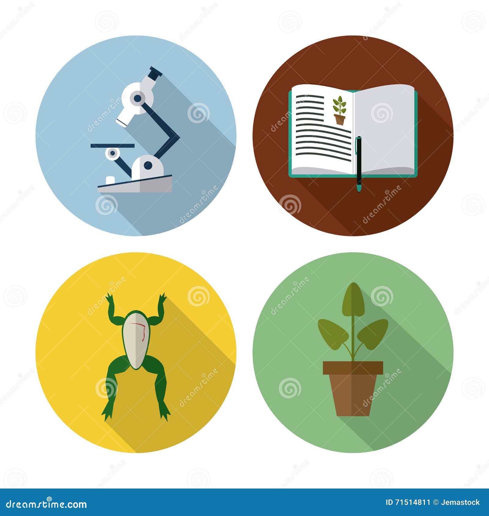 Biology Design. Lab Icon. Flat Illustration, Vector Stock Vector ...