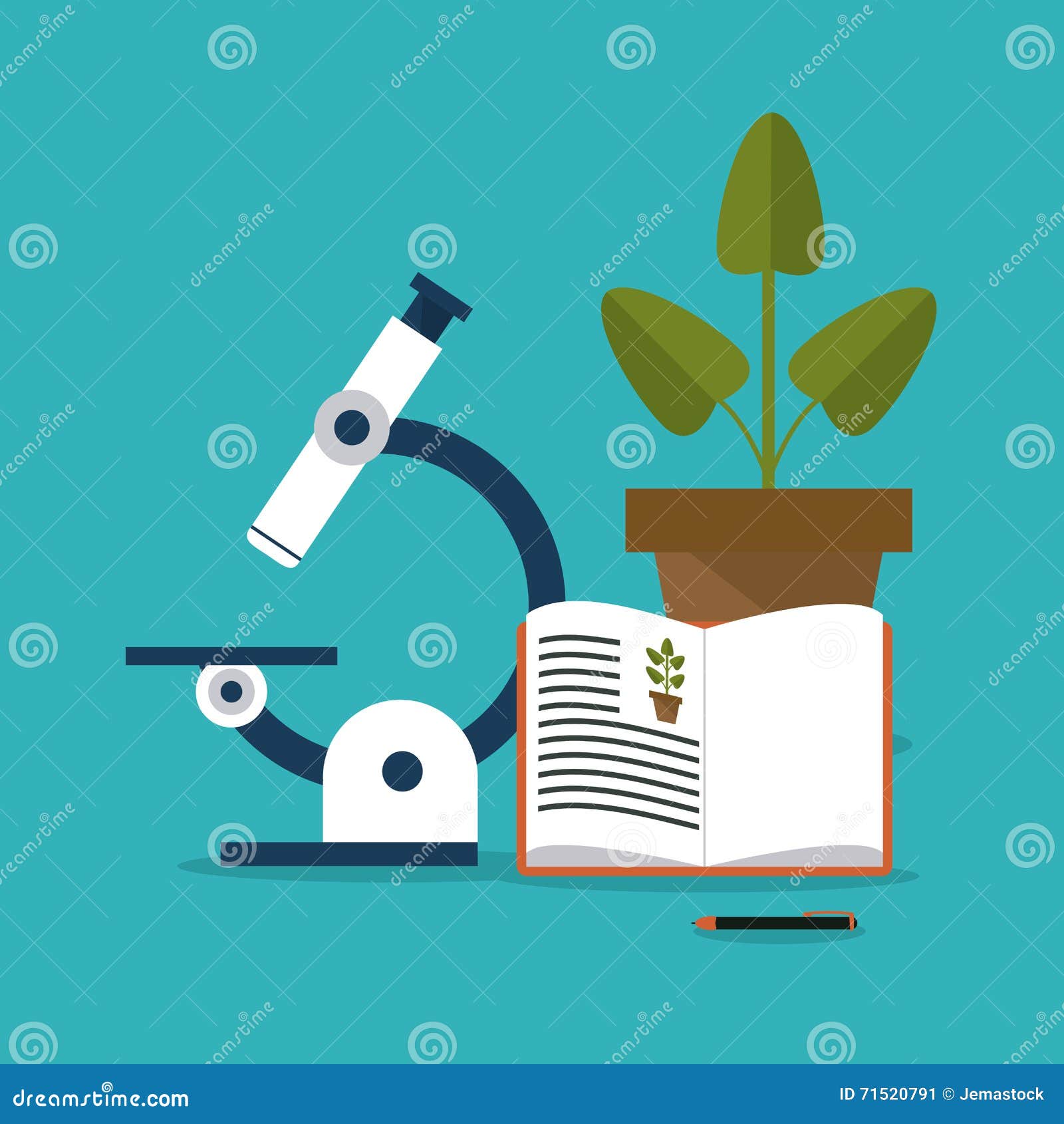 Biology Design. Lab Icon. Flat Illustration, Vector Stock Vector ...