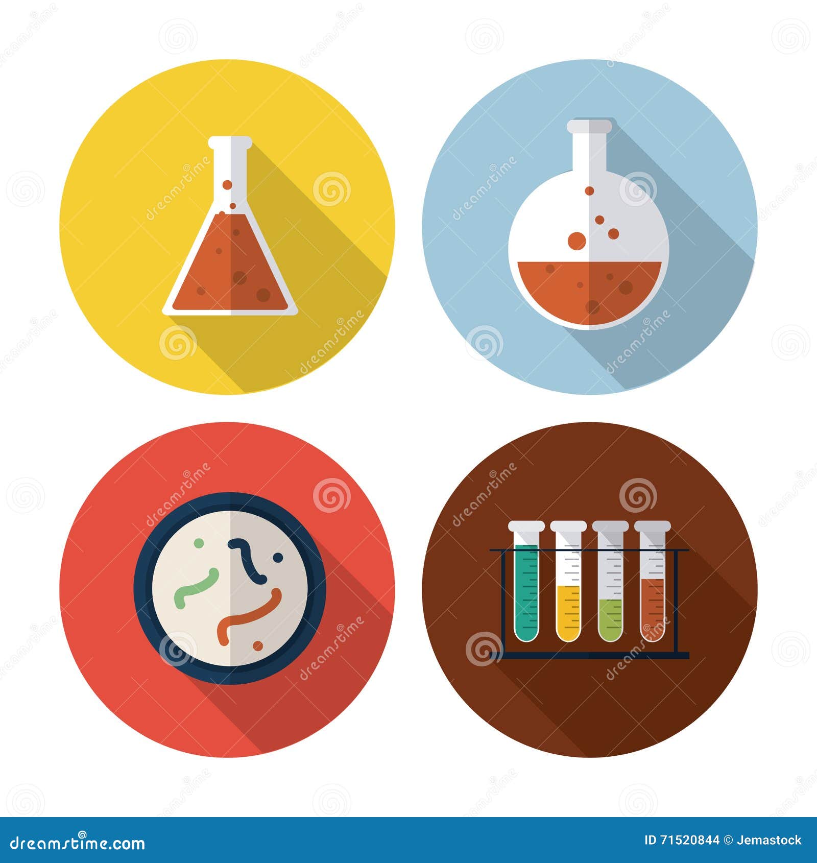 Biology Design. Lab Icon. Flat Illustration, Vector Stock Vector ...