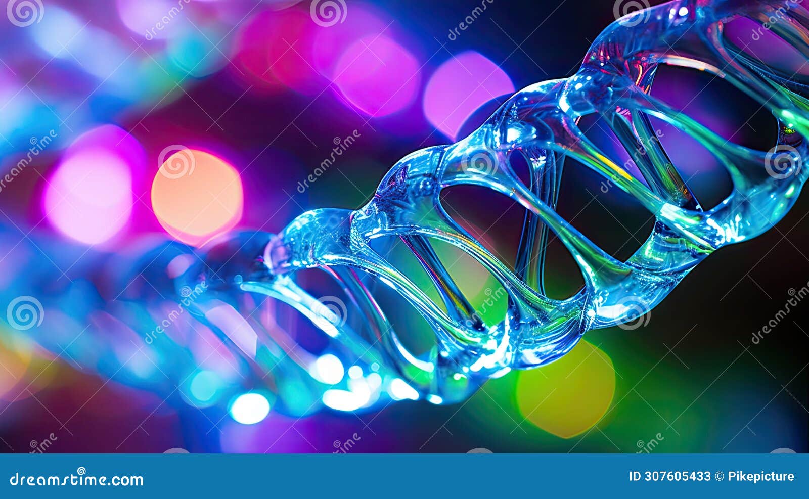 Biology dna fluorescence stock illustration. Illustration of lifetime ...