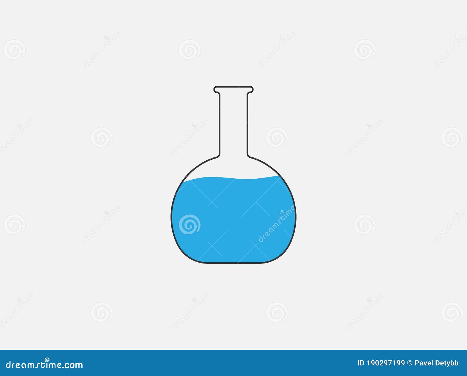 Biology, Experiment, Flask Icon. Vector Illustration, Flat Design Stock ...