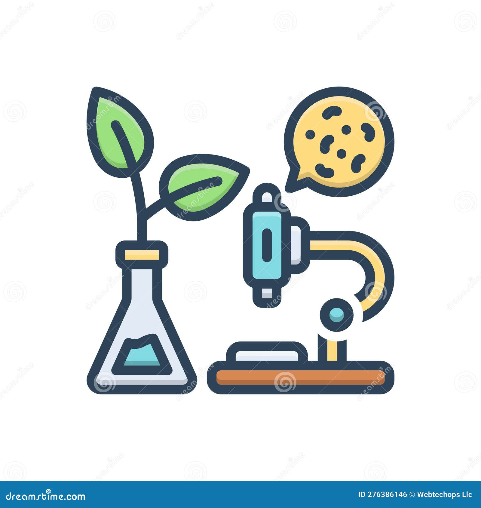 Color Illustration Icon for Biology, Biological and Beaker Stock ...