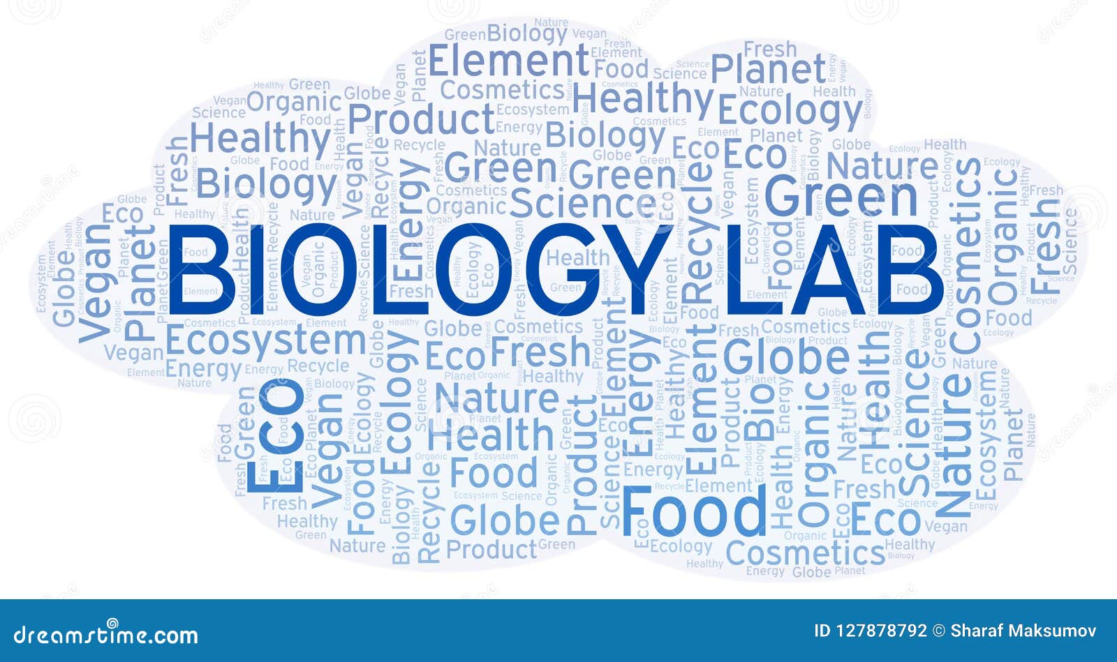 Biology Lab word cloud. stock illustration. Illustration of nature ...
