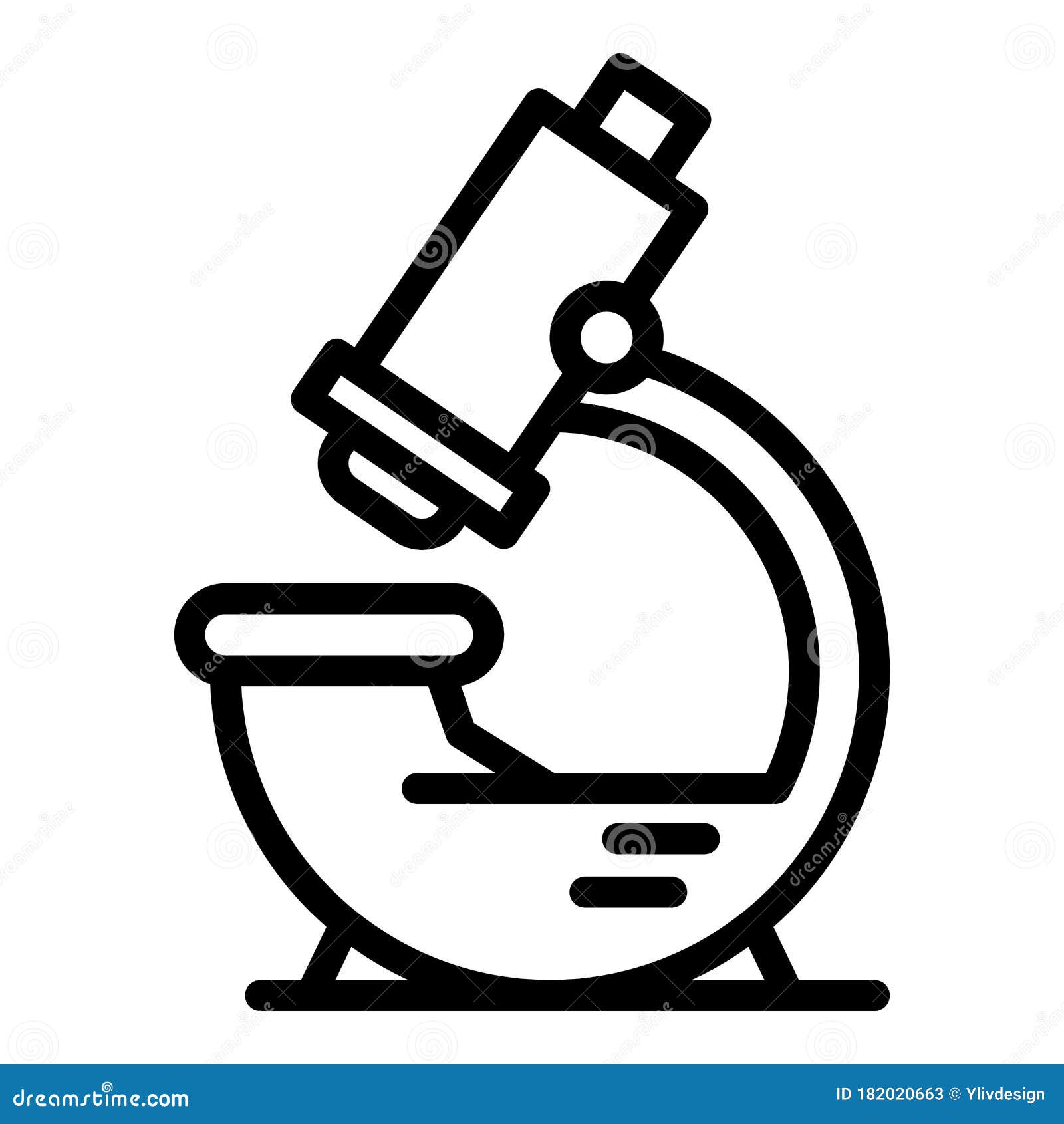 Biology Microscope Icon Vector Isolated On White Background, Biology ...