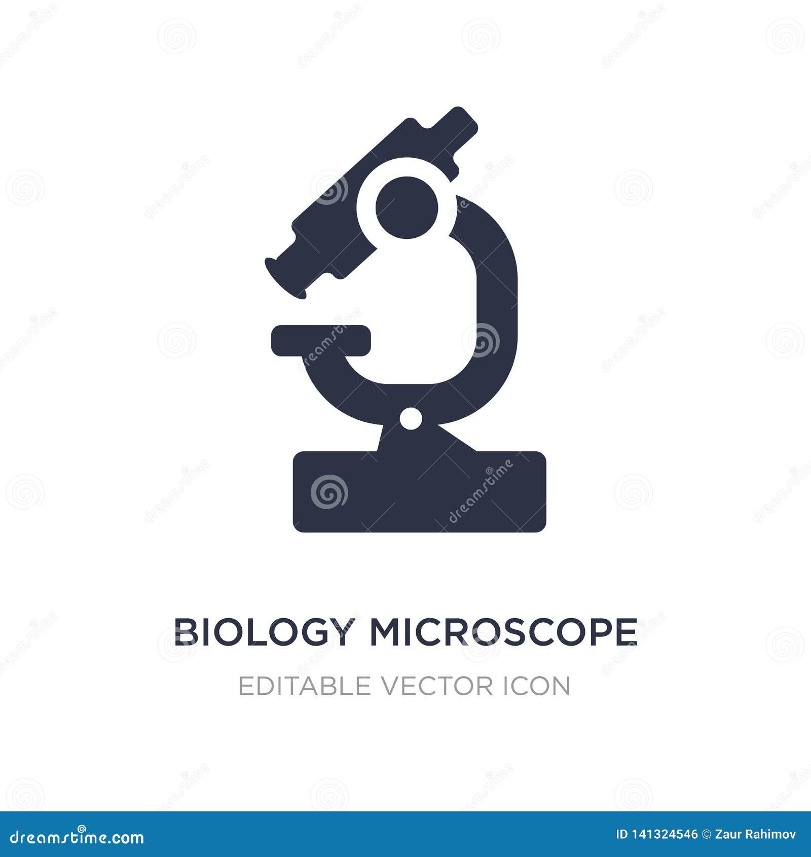 Biology Microscope Icon on White Background. Simple Element ...