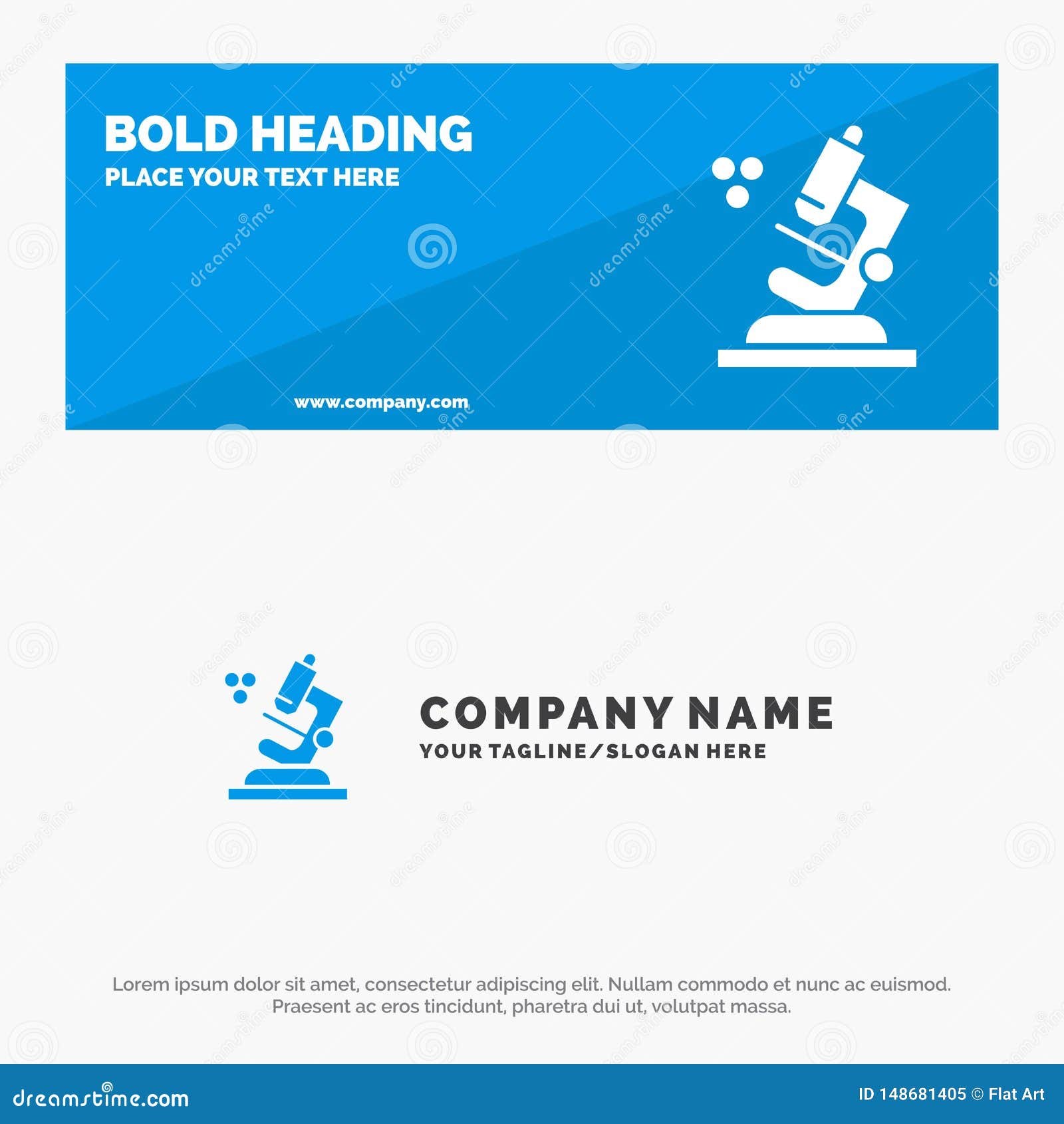Biology, Microscope, Science SOlid Icon Website Banner and Business ...