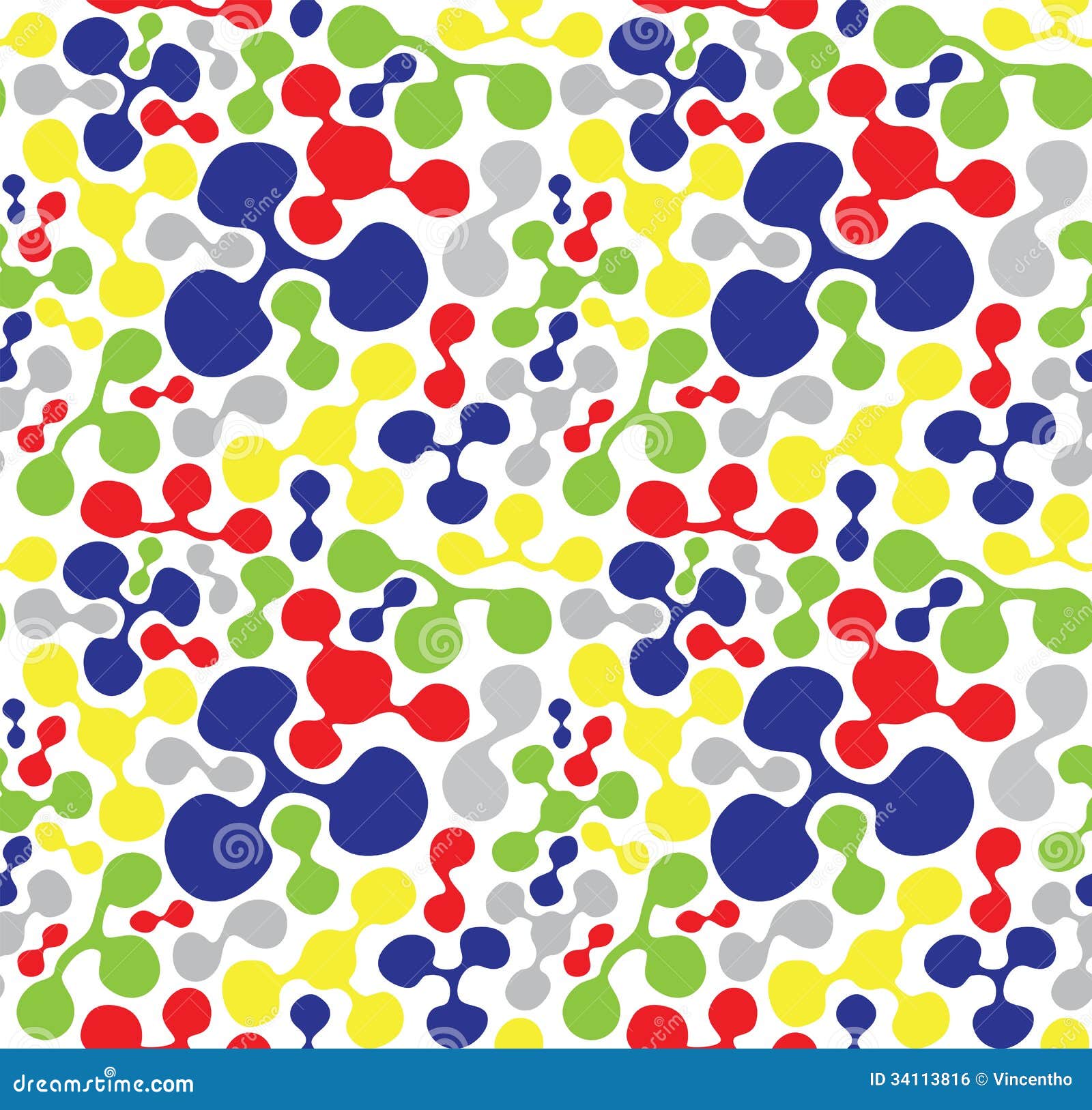 Biology Microscopic Cells Seamless Pattern Stock Vector - Illustration ...