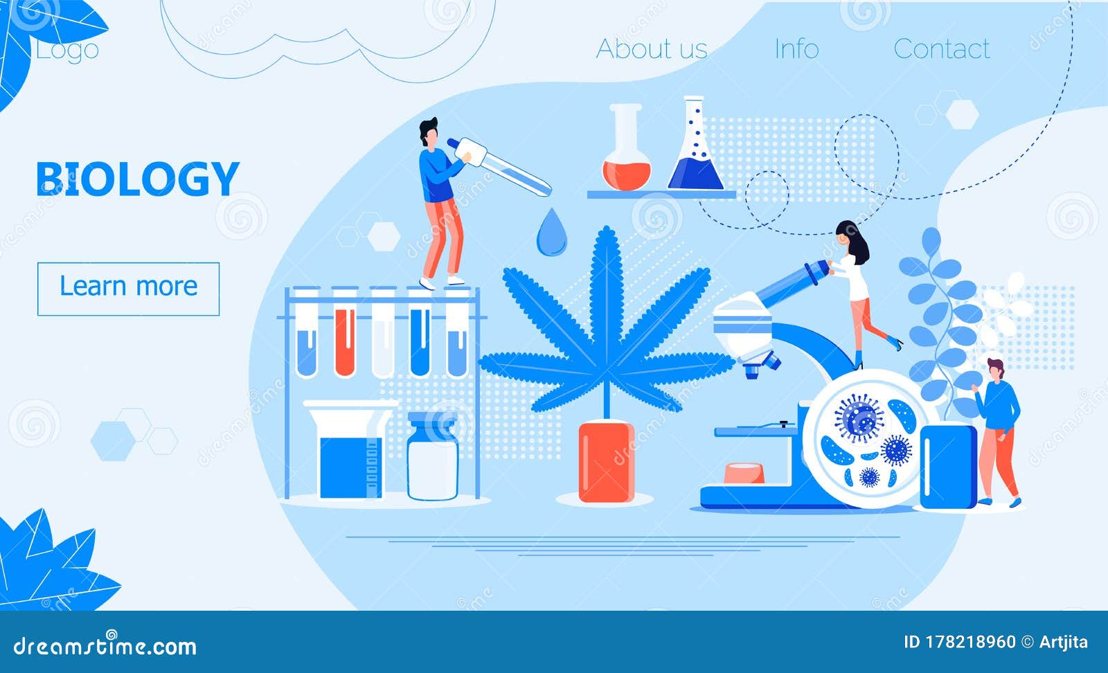 Biology Online Learning Concept. Biological Technology, Biotechnology ...