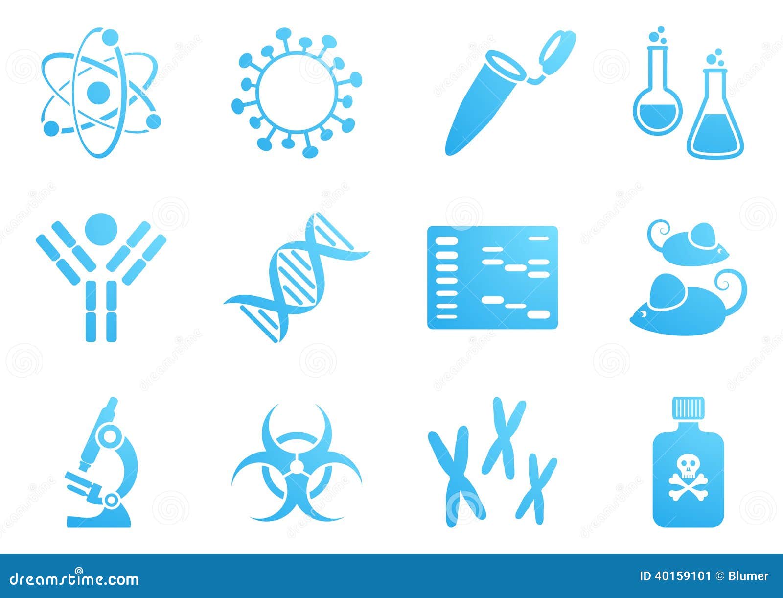 Biology Science Icons Stock Vector - Image: 40159101