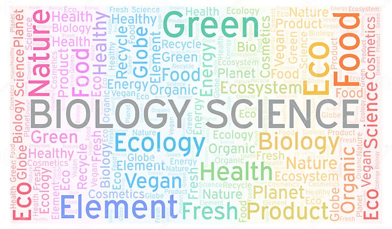 Biology Science Word Cloud. Stock Illustration - Illustration of ...