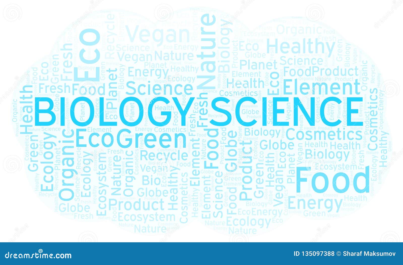 Biology Science word cloud stock illustration. Illustration of concept ...