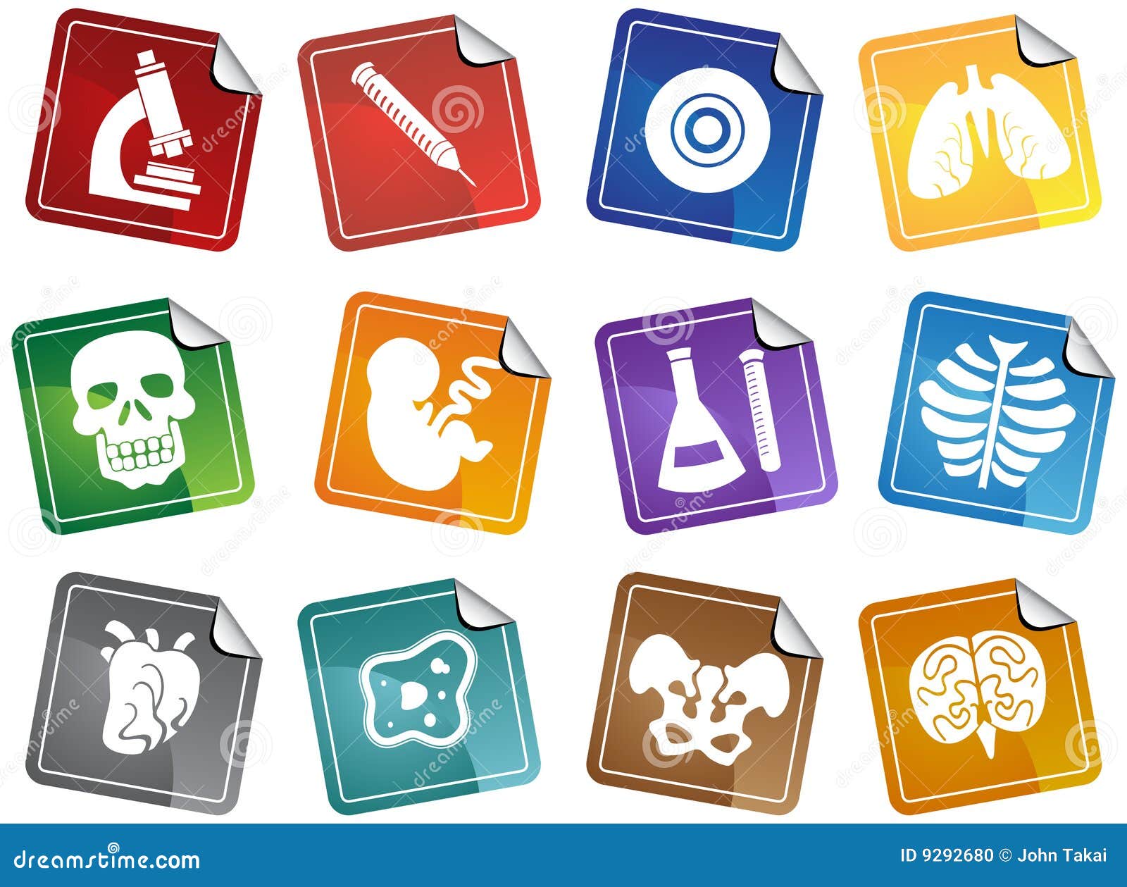 Biology Sticker Buttons Set Stock Vector - Illustration of syringe ...