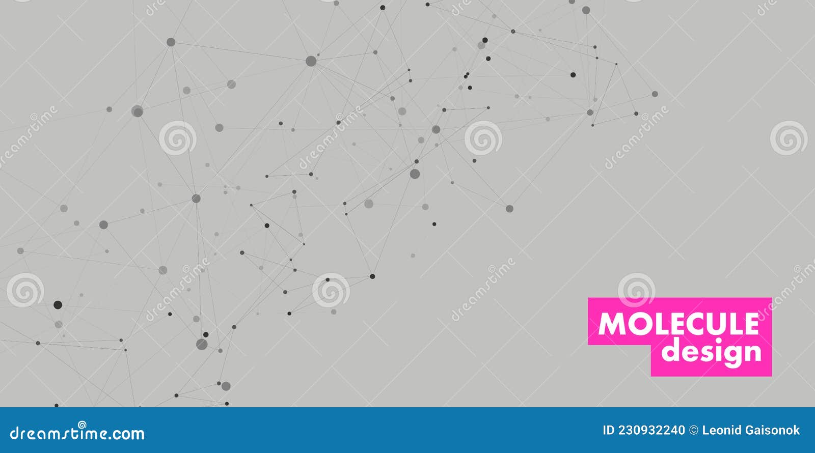 Triangle Molecular Structure On Grey Background Royalty-Free Stock ...