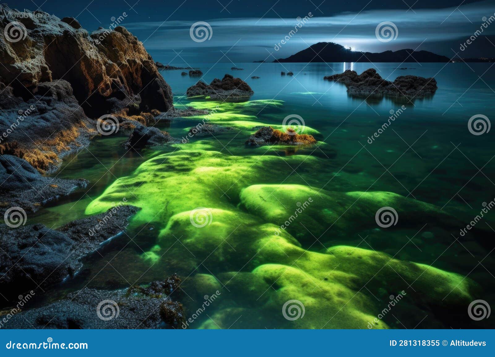 Noctiluca Scintillans, Sea Sparkle Animal - Vector Silhouette Picture ...