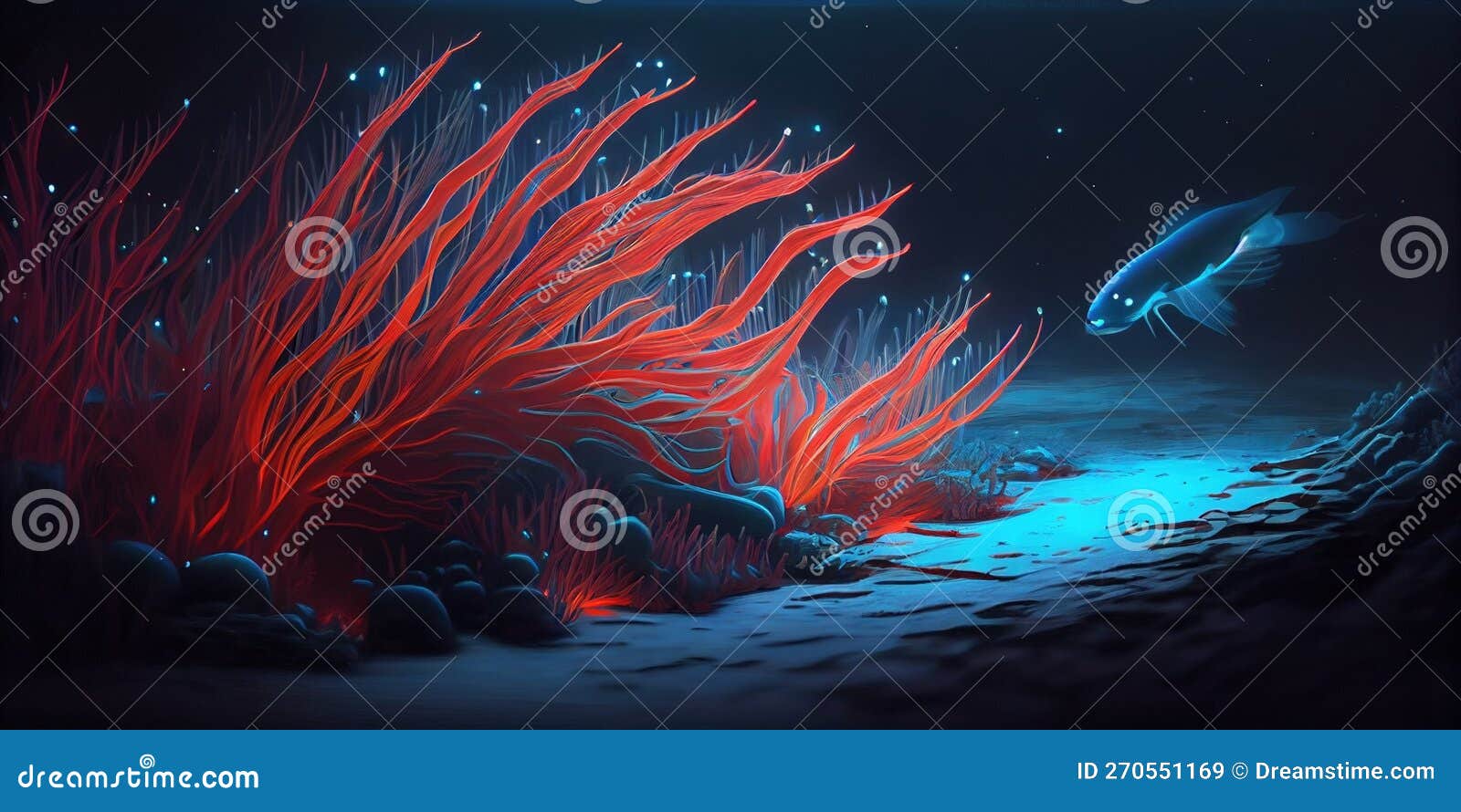 Bioluminescent Red Tide on a Moonless Night: a Hyperrealistic ...