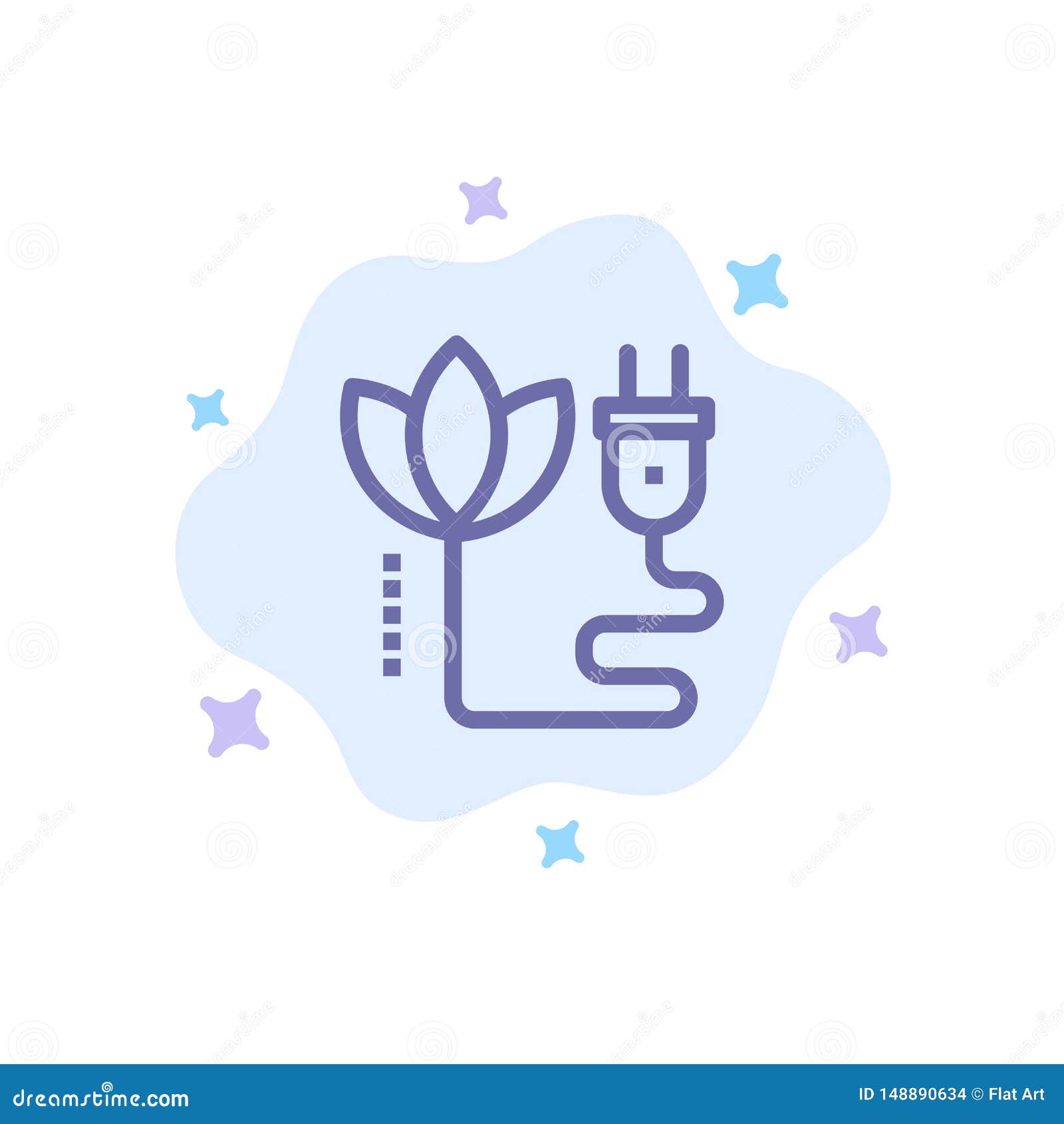 Biomass, Energy, Cable, Plug Blue Icon on Abstract Cloud Background ...