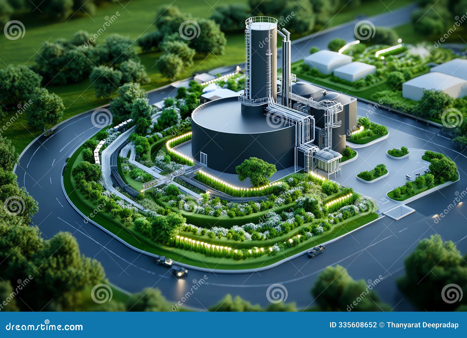 Biomass Conversion Engineering Is Showcased In A Realistic Photo Of A ...