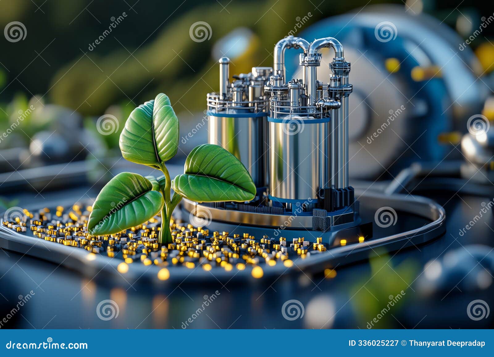 Biomass Modernization and Innovation are Depicted in a Futuristic ...