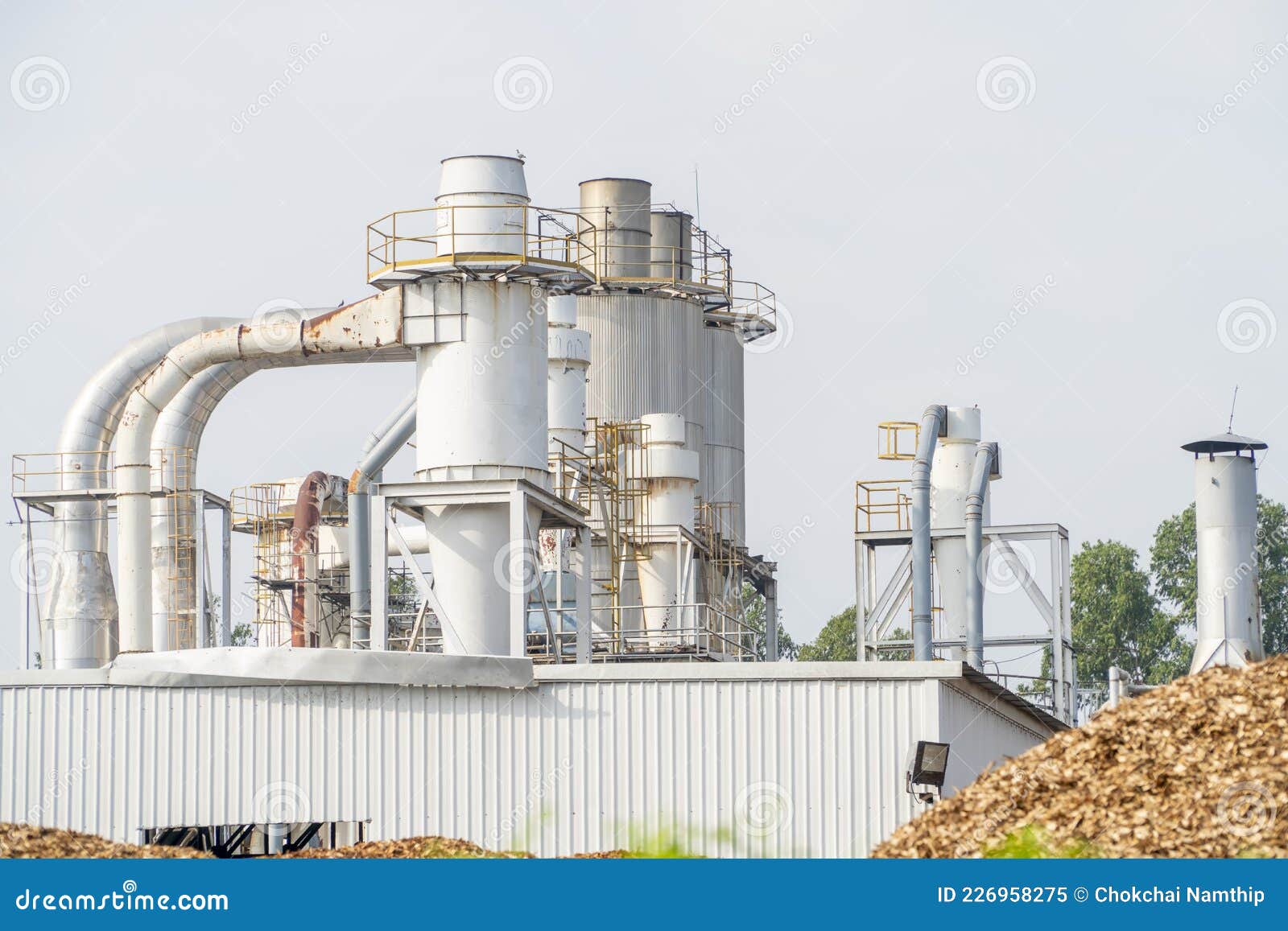 Biomass Power Plant is a Tree Background Stock Image - Image of ...