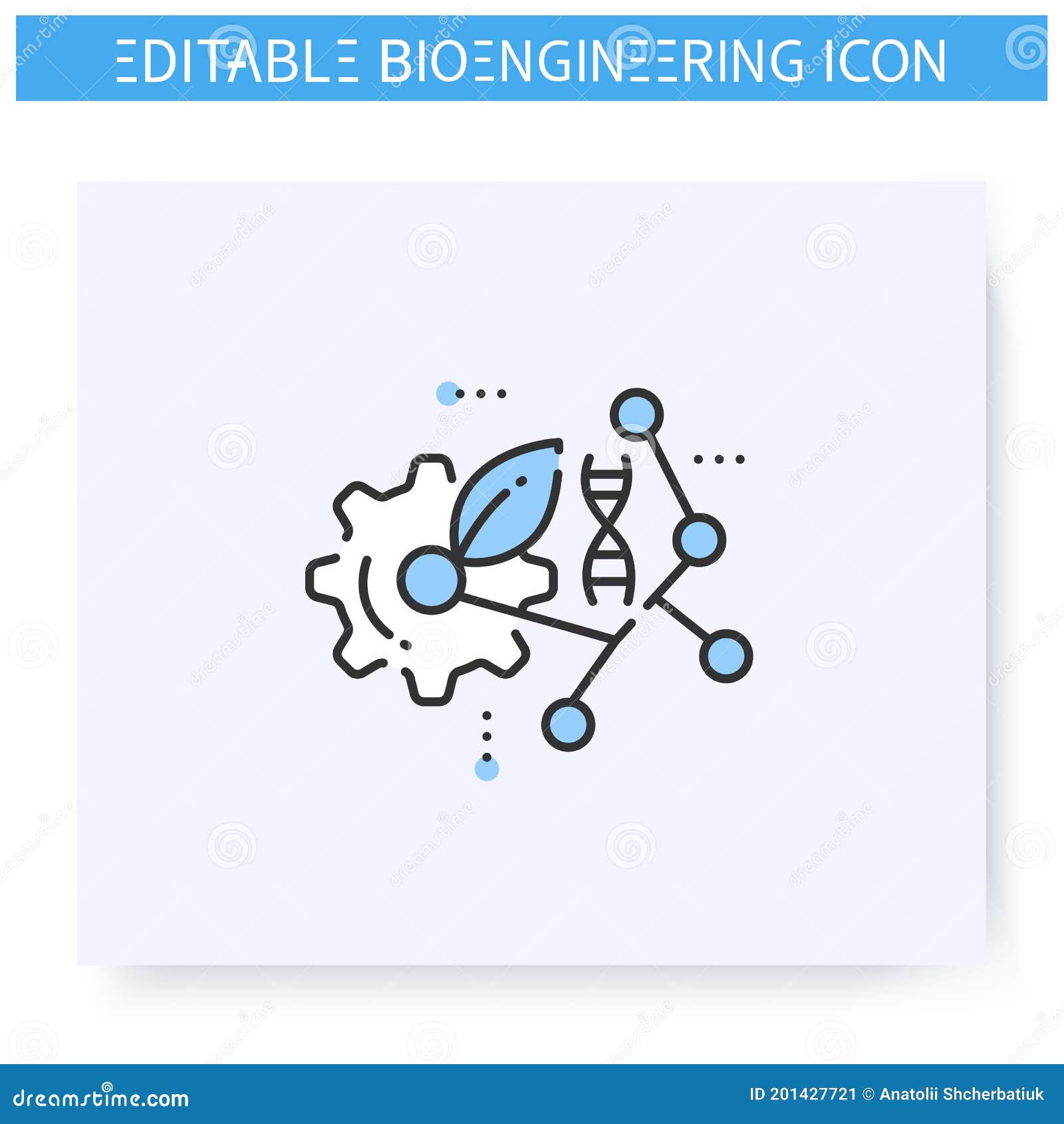 Biomaterial Line Icon. Editable Illustration Stock Vector ...
