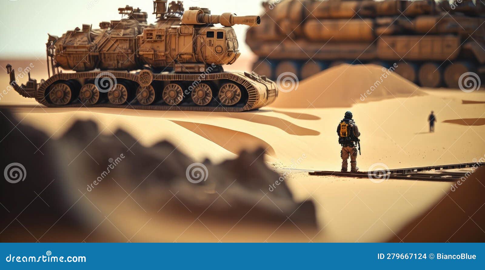 Biomechanical Human Machine Mars Photography Working Tilt-shift Stock ...