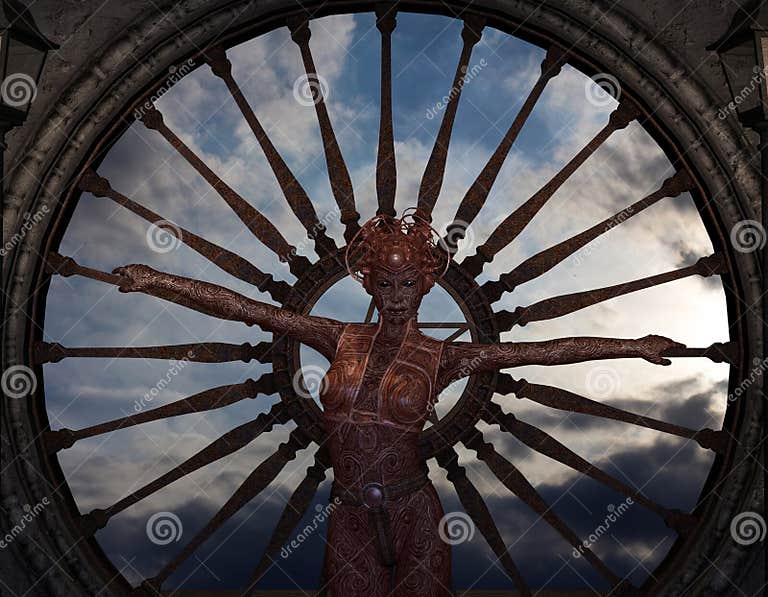 Biomechanical life form stock illustration. Illustration of head - 28650202