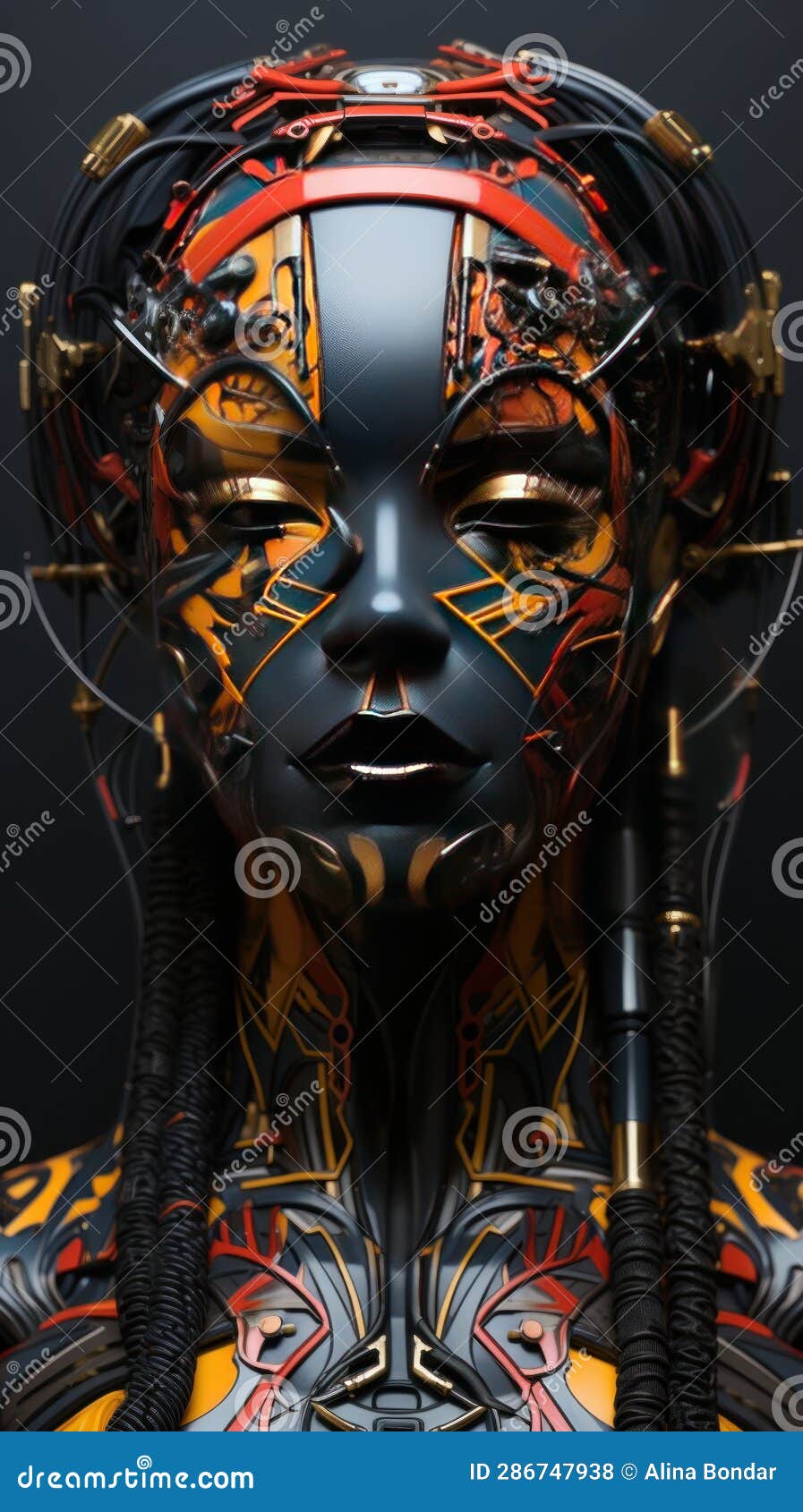 Biomechanical Robot Wizard. Created with Generative AI Stock ...