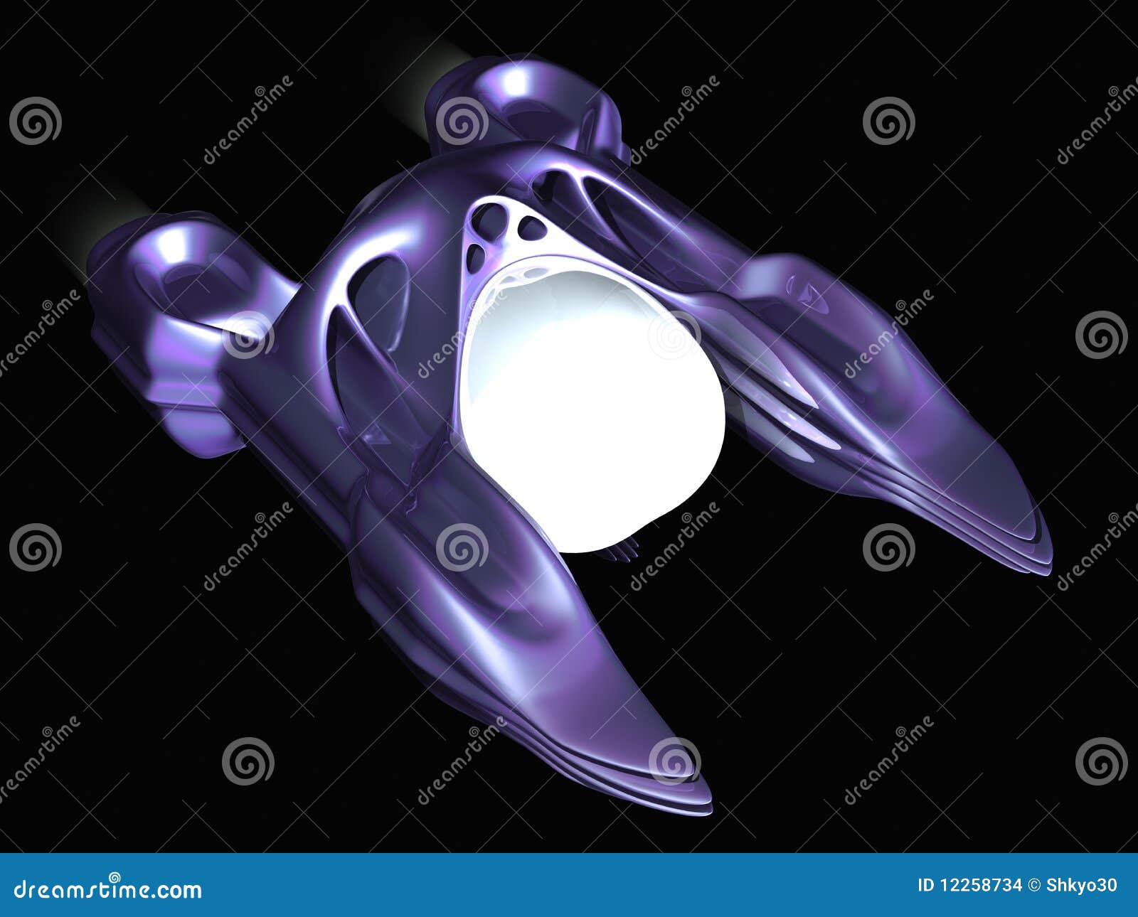 Biomechanical spaceship stock illustration. Illustration of moon - 12258734