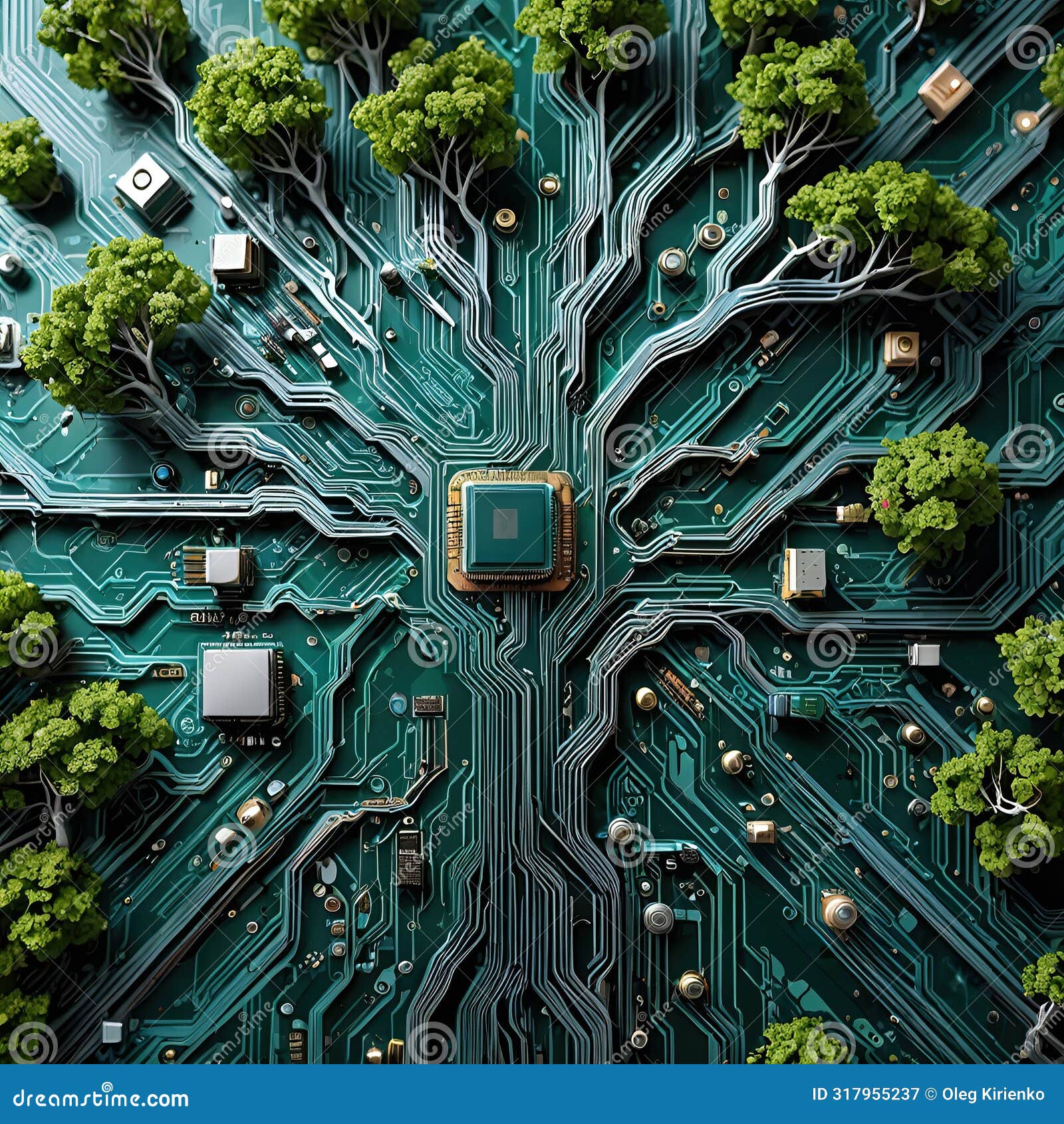 Biomechanical Technology Electronic Board with Biological Elements ...