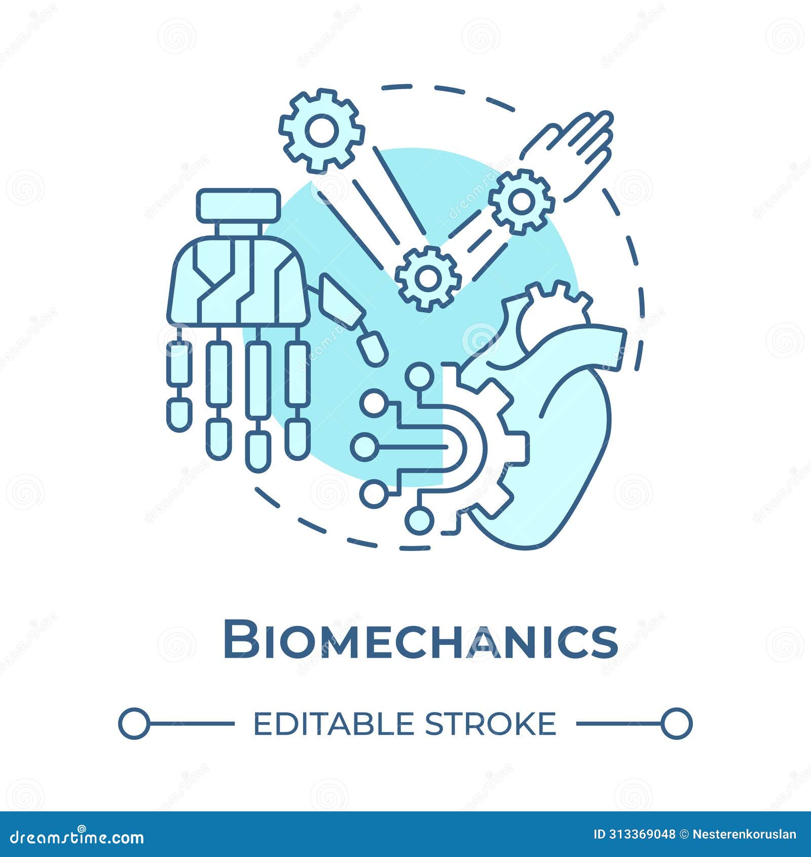 Biomechanics Soft Blue Concept Icon Stock Vector - Illustration of ...