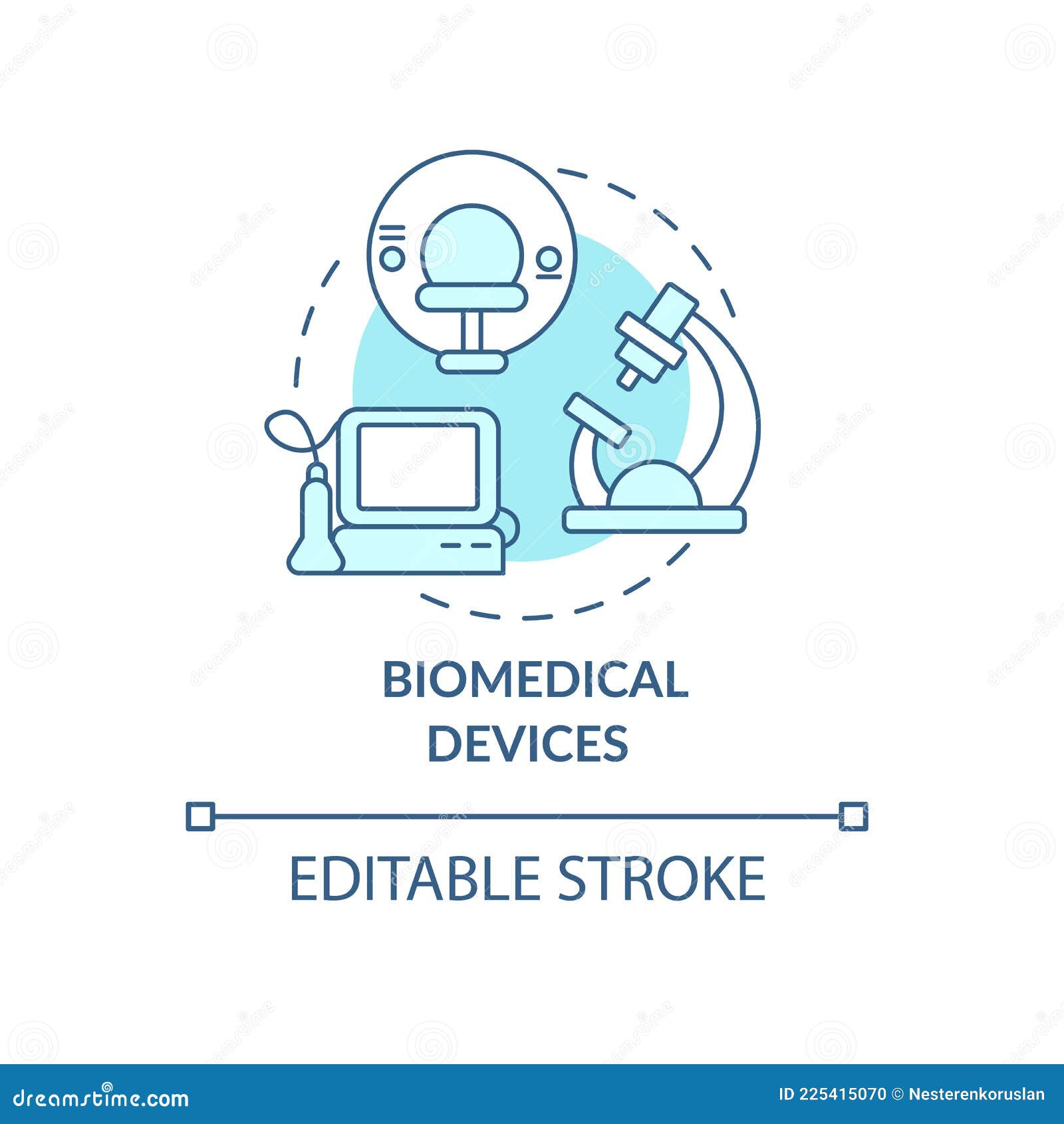 Biomedical Devices Concept Icon. Stock Vector - Illustration of ...